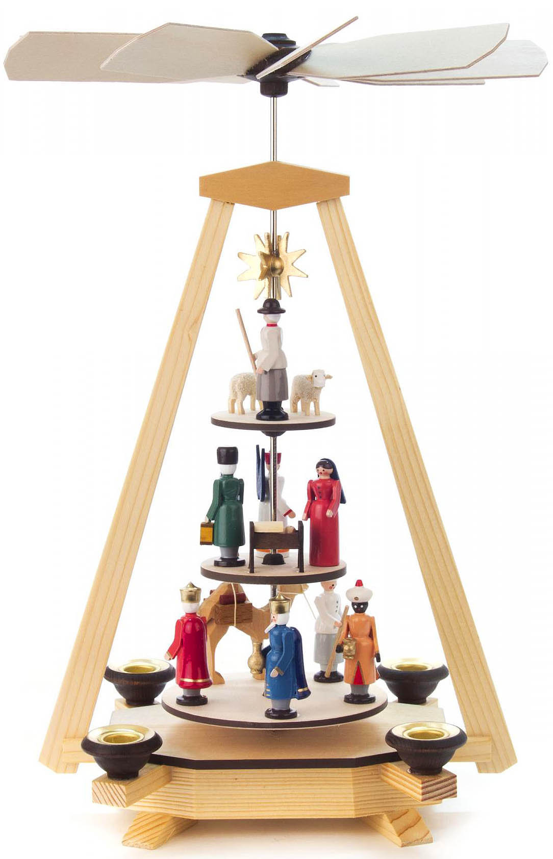 The Holiday Aisle® Dregno 3 Tiers Nativity Scene, Wisemen and Shepherd ...