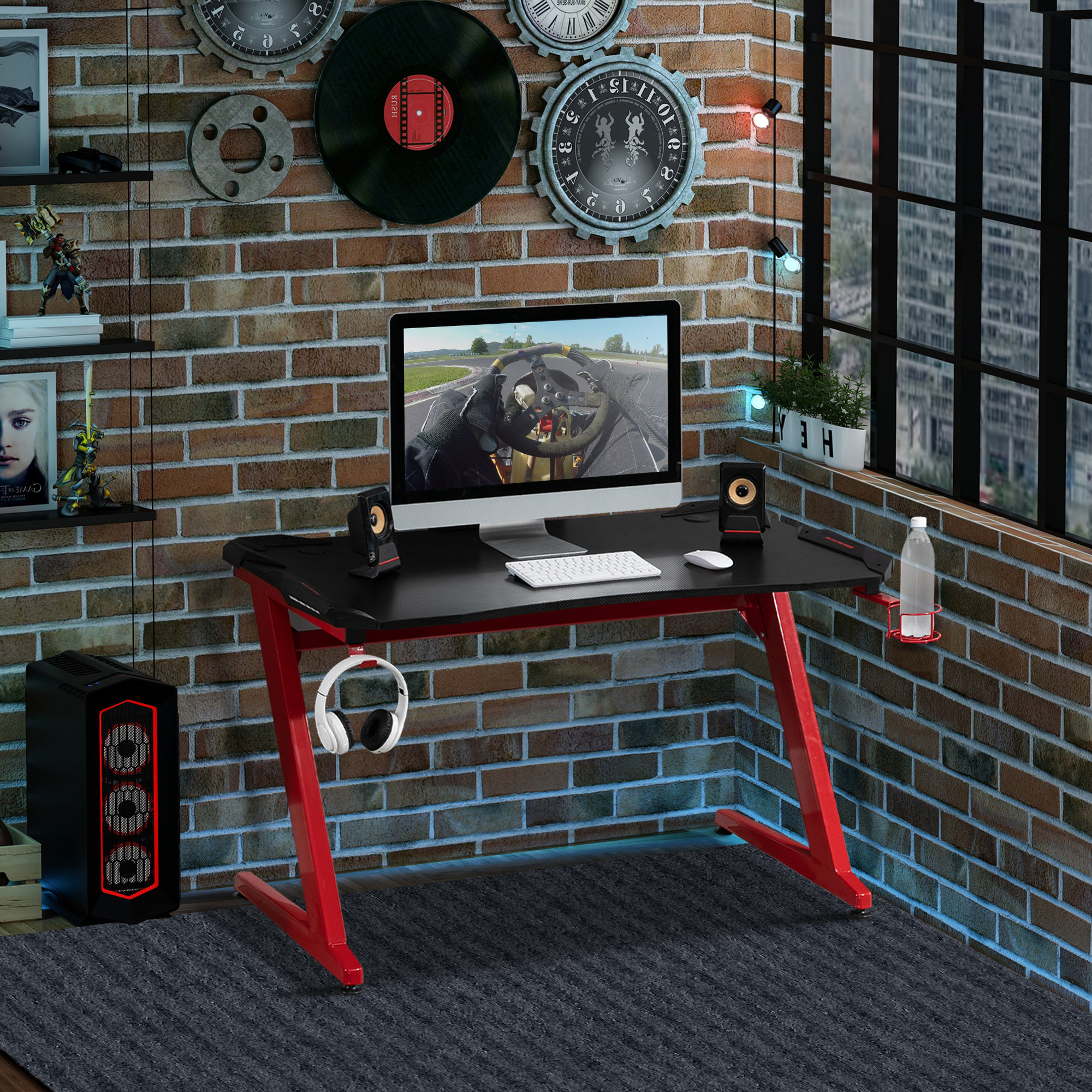 Inbox Zero Ullin Gaming Desk | Wayfair