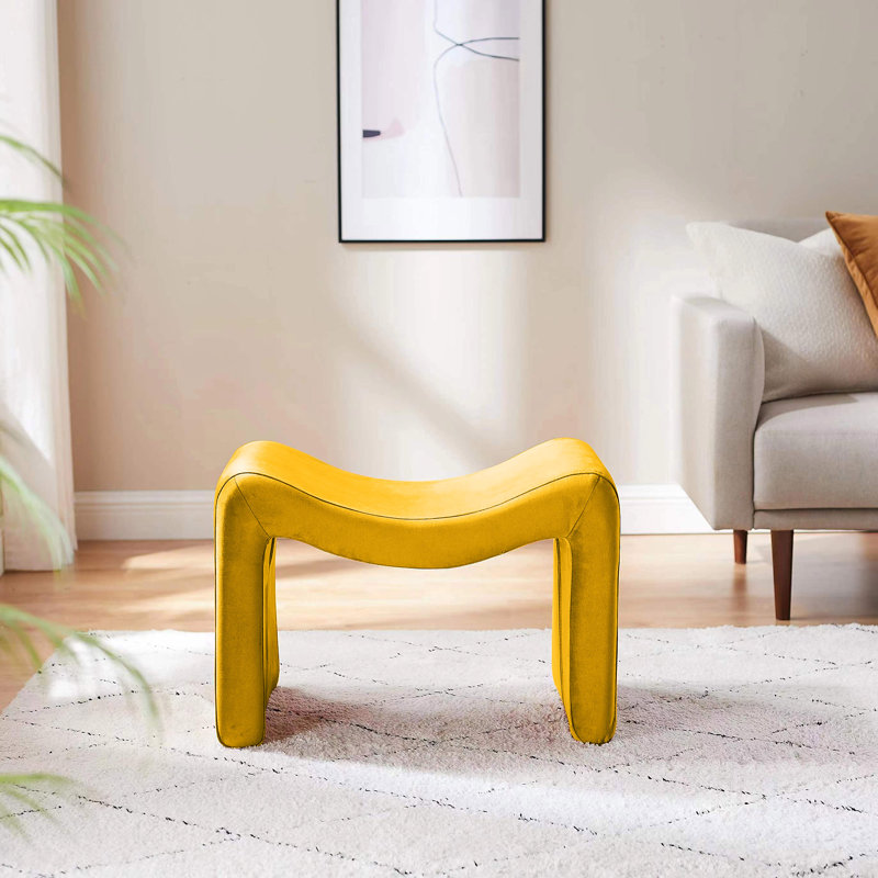 Mercer41 Keito 24.8" Wide Rectangle Footstool Ottoman & Reviews | Wayfair