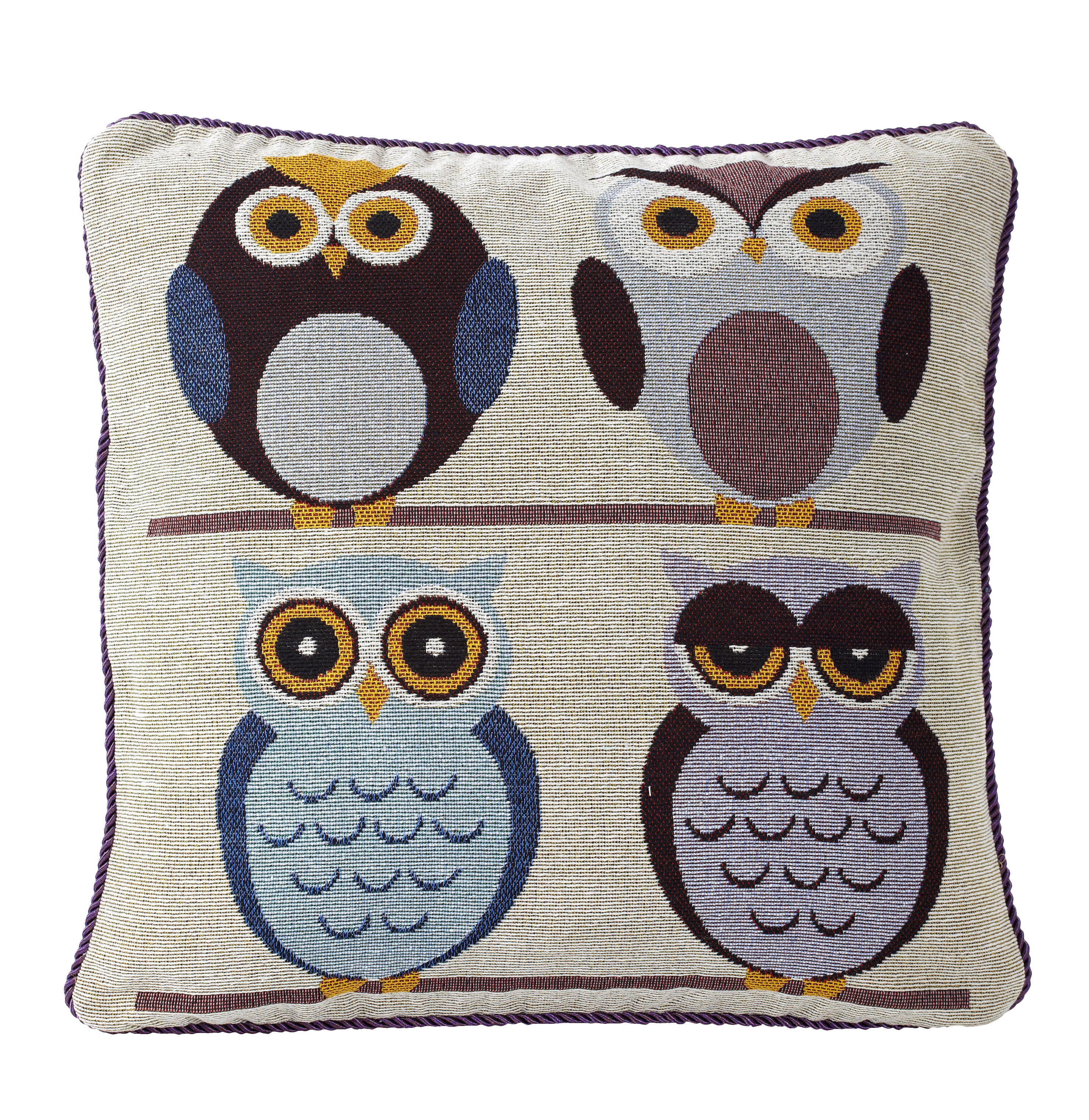 East Urban Home Radlee Tapestry Owls Scatter Cushion Cover With Filler ...
