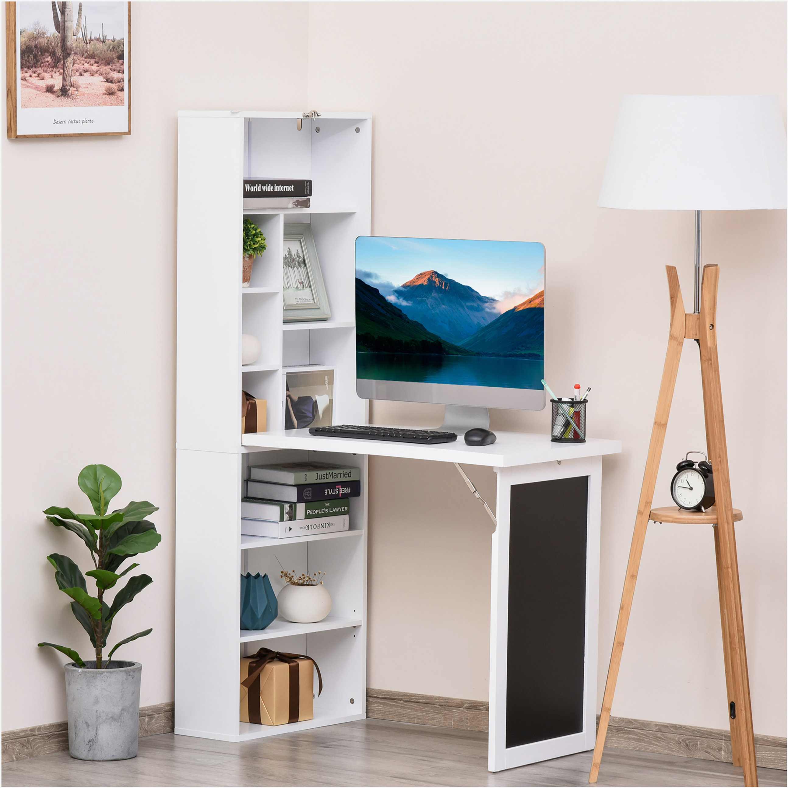 Latitude Run® Fold-out Convertible Writing Table Wall Mount Desk ...