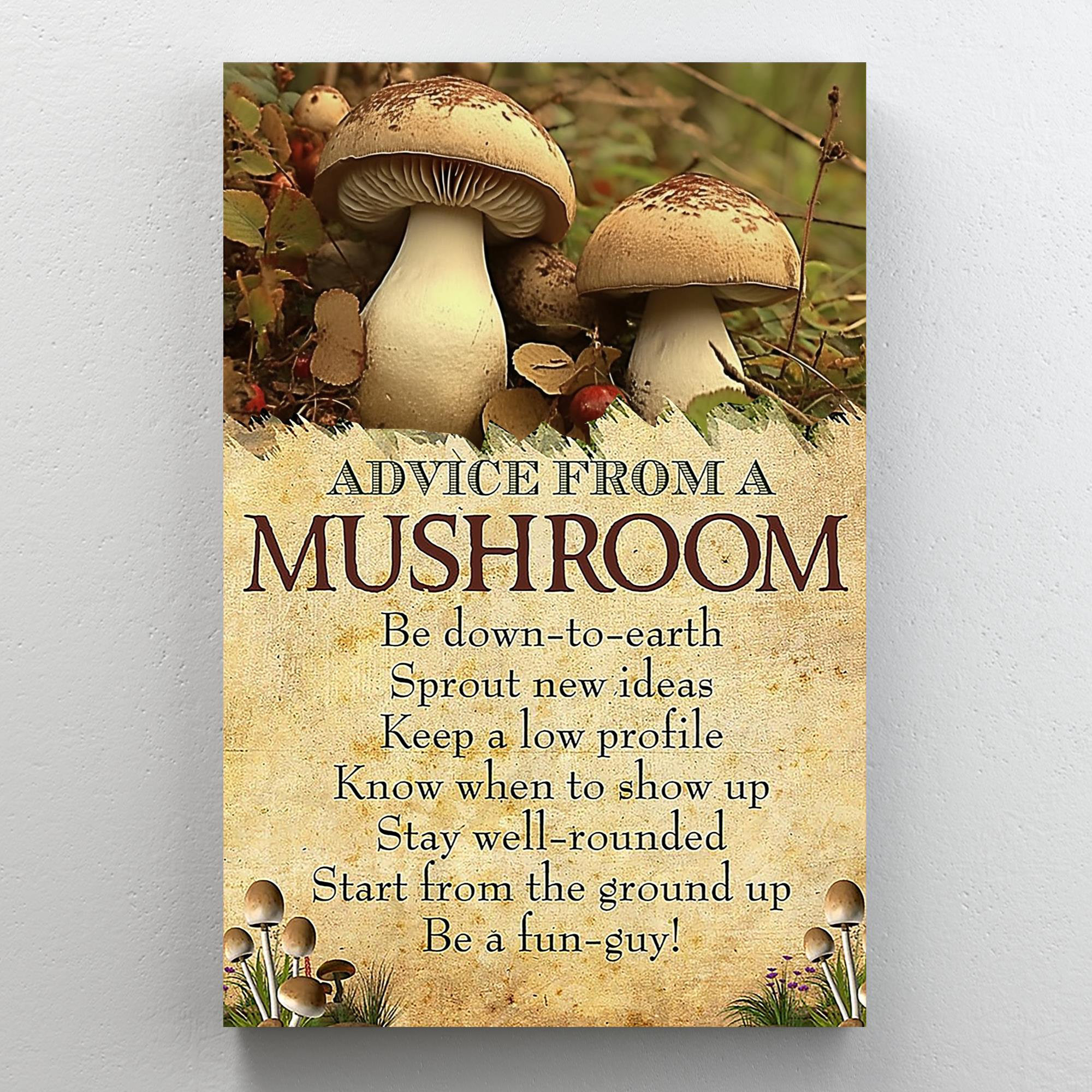Trinx Advice From A Mushroom - 1 Piece Rectangle Graphic Advice From A ...
