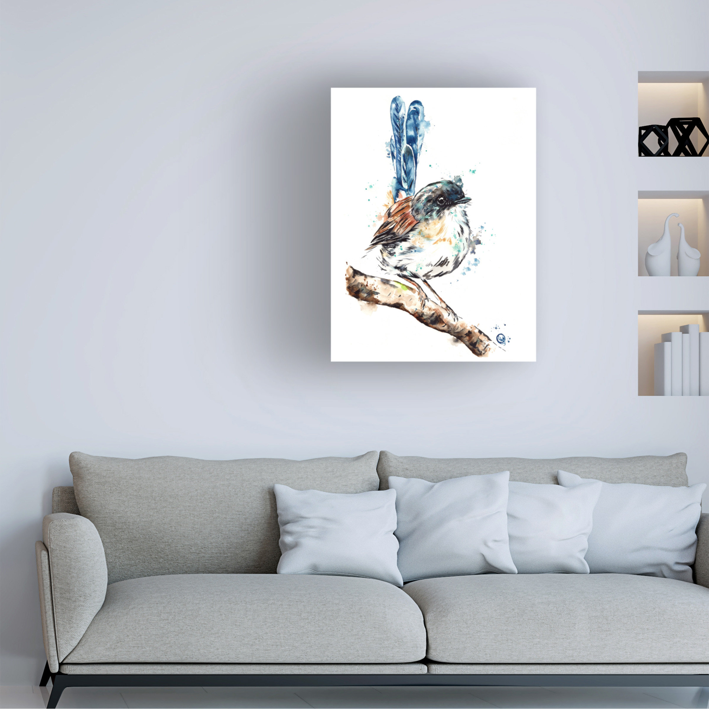 Winston Porter Lisa Whitehouse Fairy Wren Canvas Art | Wayfair