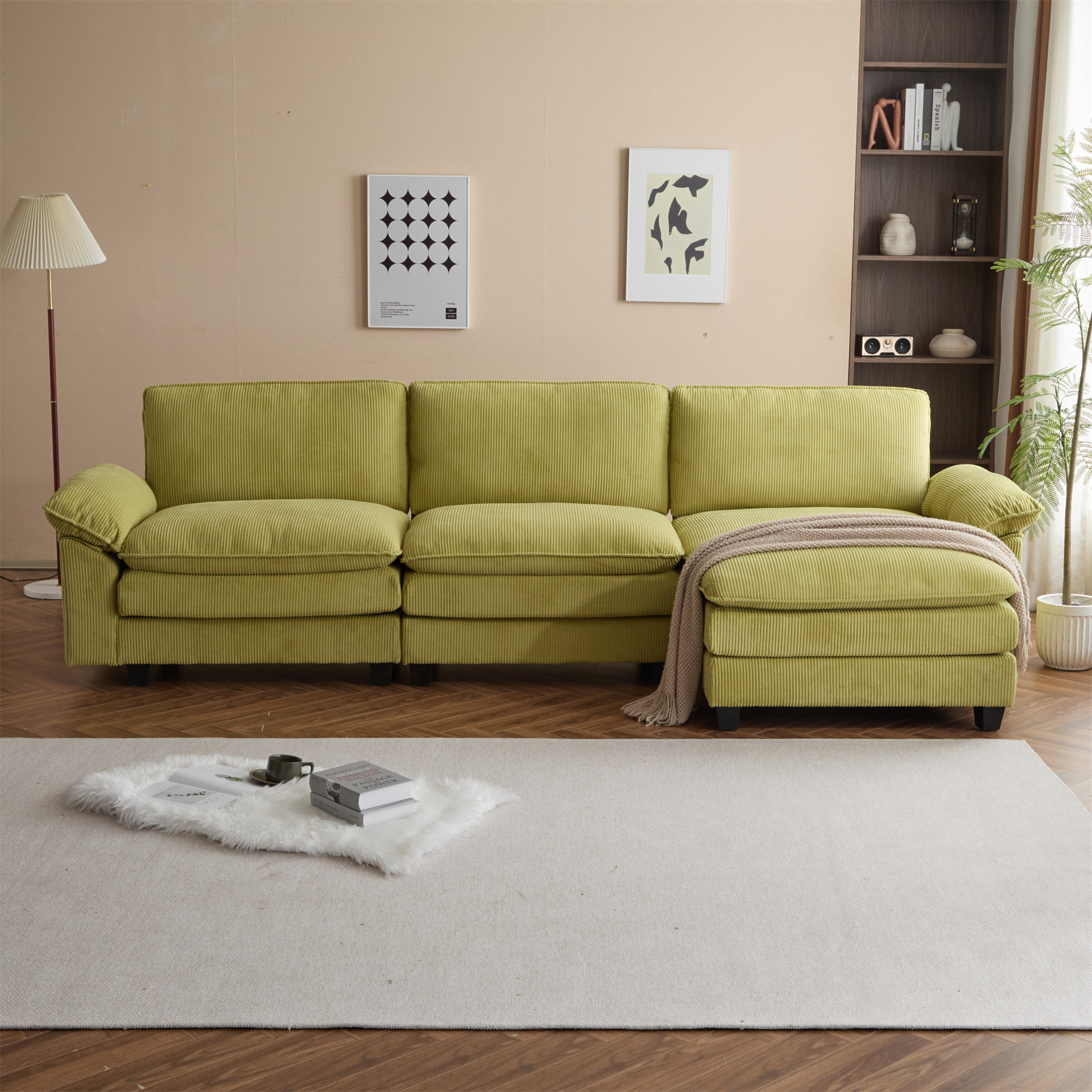Latitude Run® Comfortable Modular Sofa With Removable Ottoman For ...