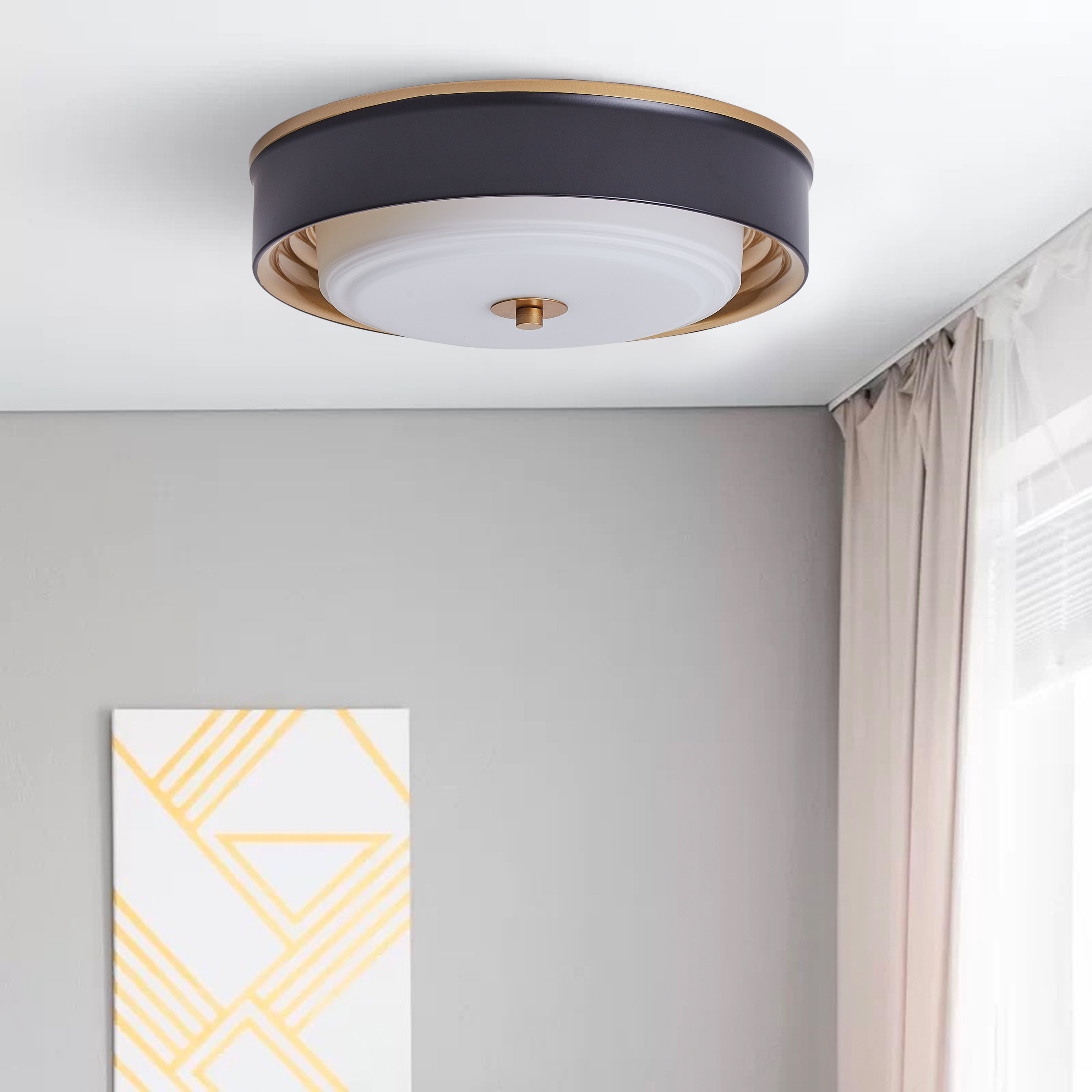 Mercer41 Evonie 2 Light 13.19" Flush mount | Wayfair