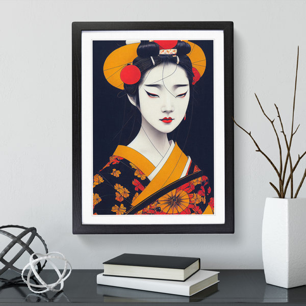 Marlow Home Co. XV1022-2782X Modern Geisha No.4 - Single Picture Frame ...