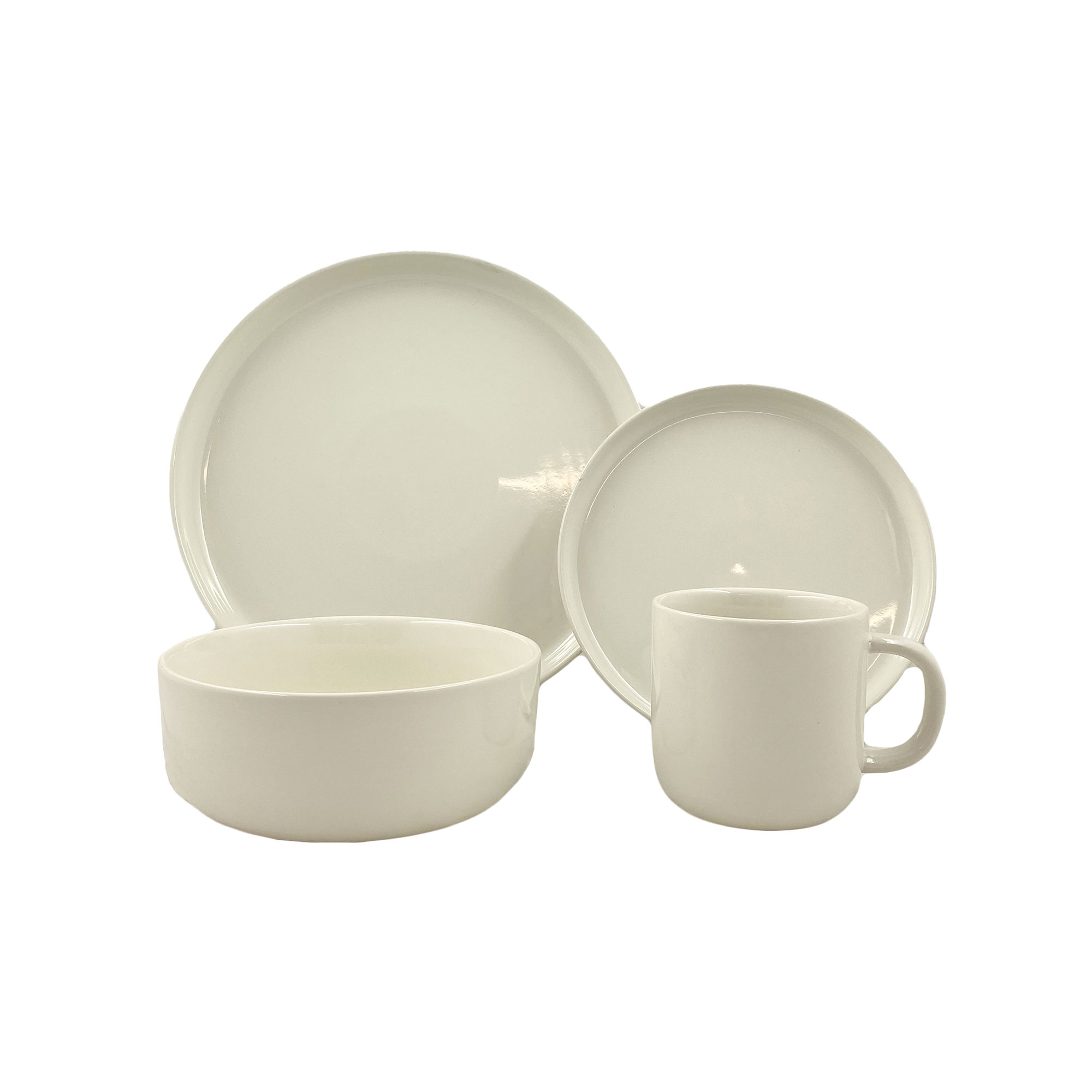 Canvas Home Reims Stoneware 4 Piece Dinnerware Set, Service For 1 | Wayfair