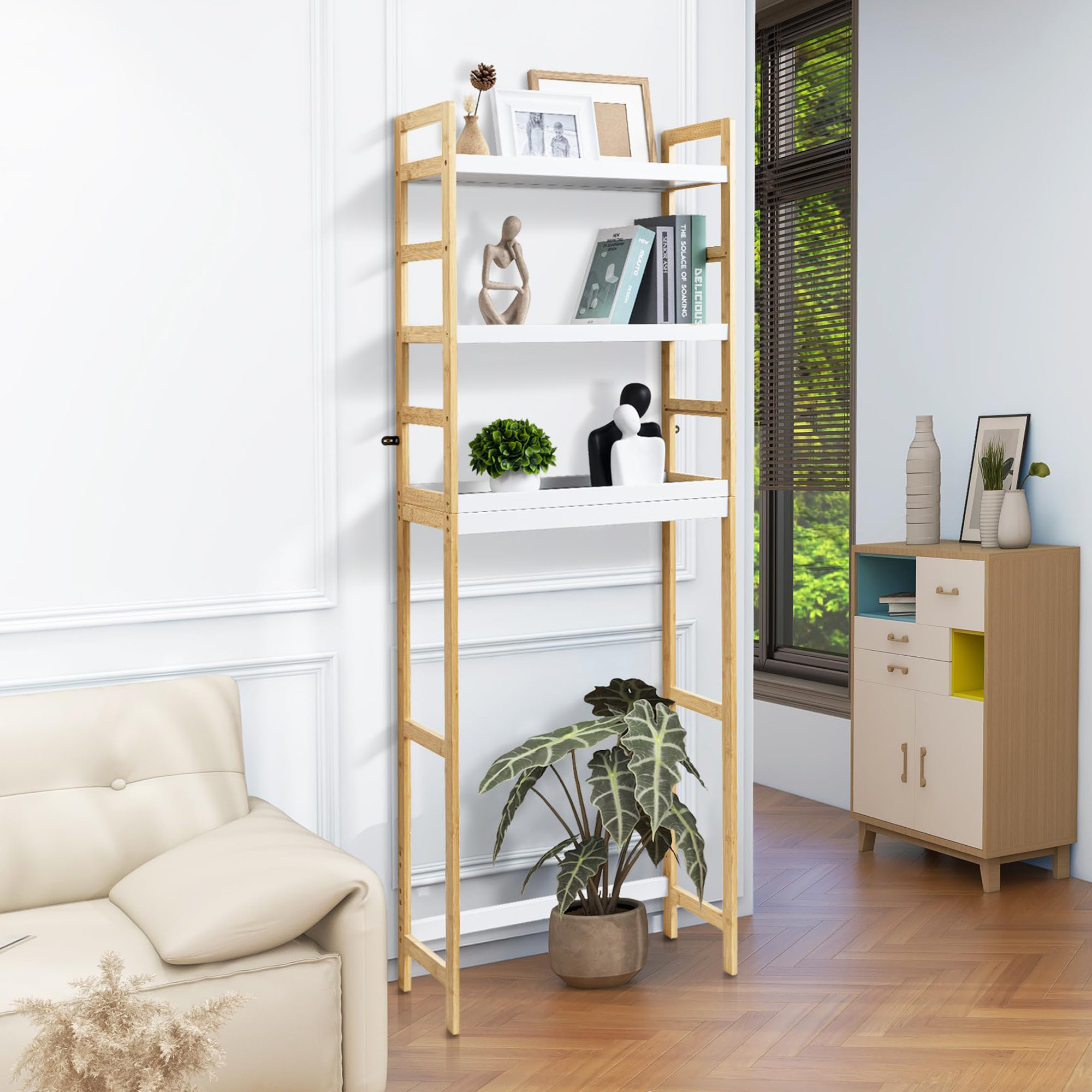 Rebrilliant 3-Tier Freestanding Storage Rack Bathroom Organizer ...