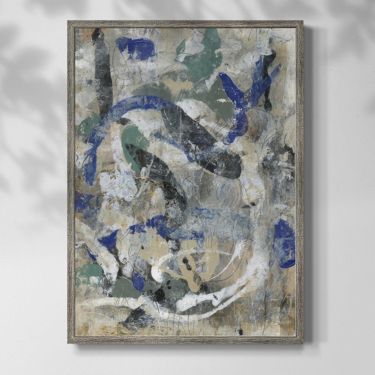 Wrought Studio™ Counter Stream II Framed Print - Solid Wood | Wayfair