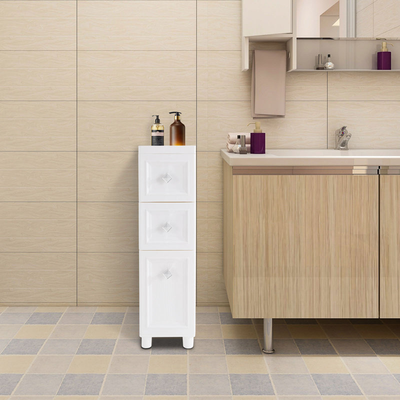 Latitude Run® Narrow Slim Storage Cabinet 3 Tier | Wayfair