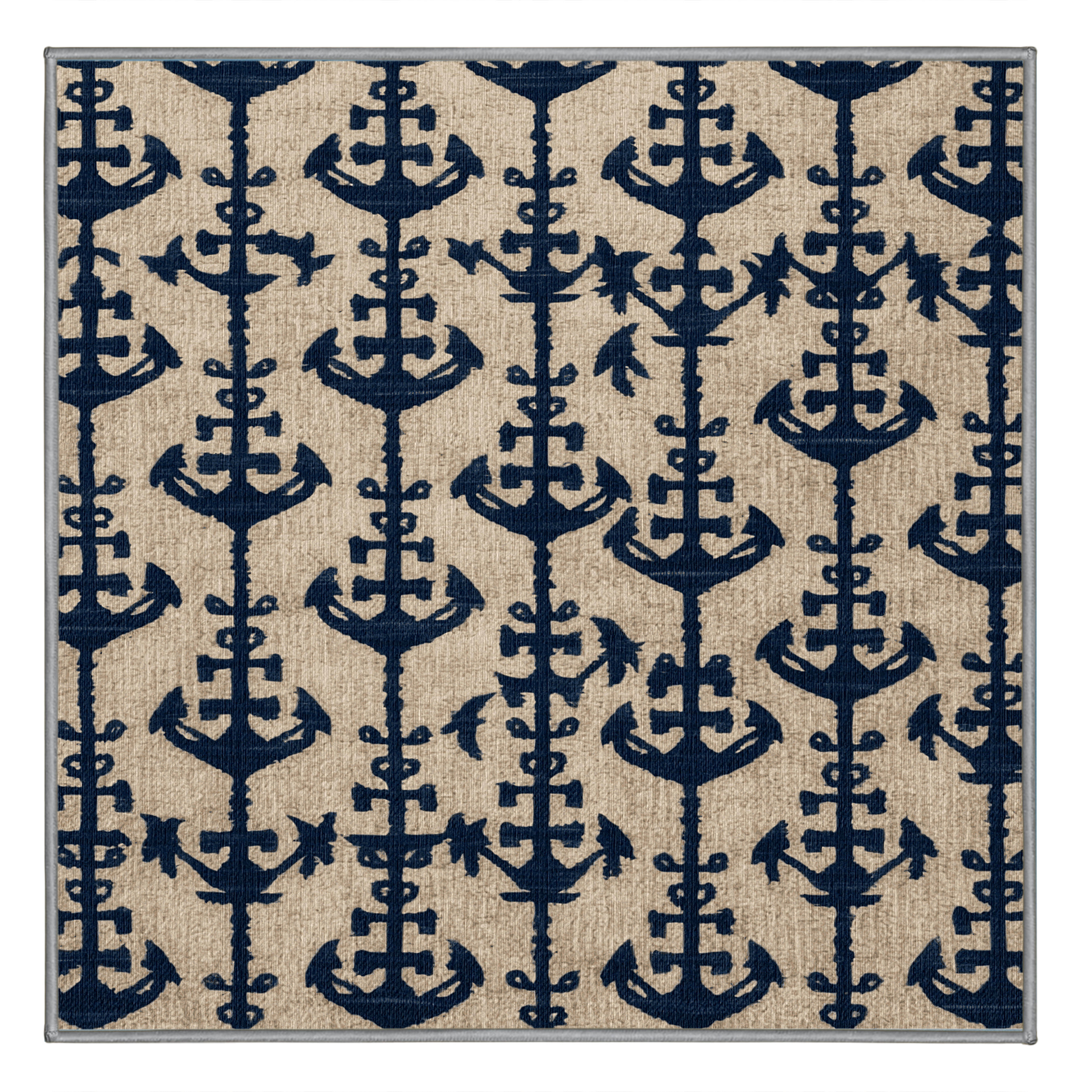 Longshore Tides Washable Anchor repeats Nautical Area Rug | Wayfair