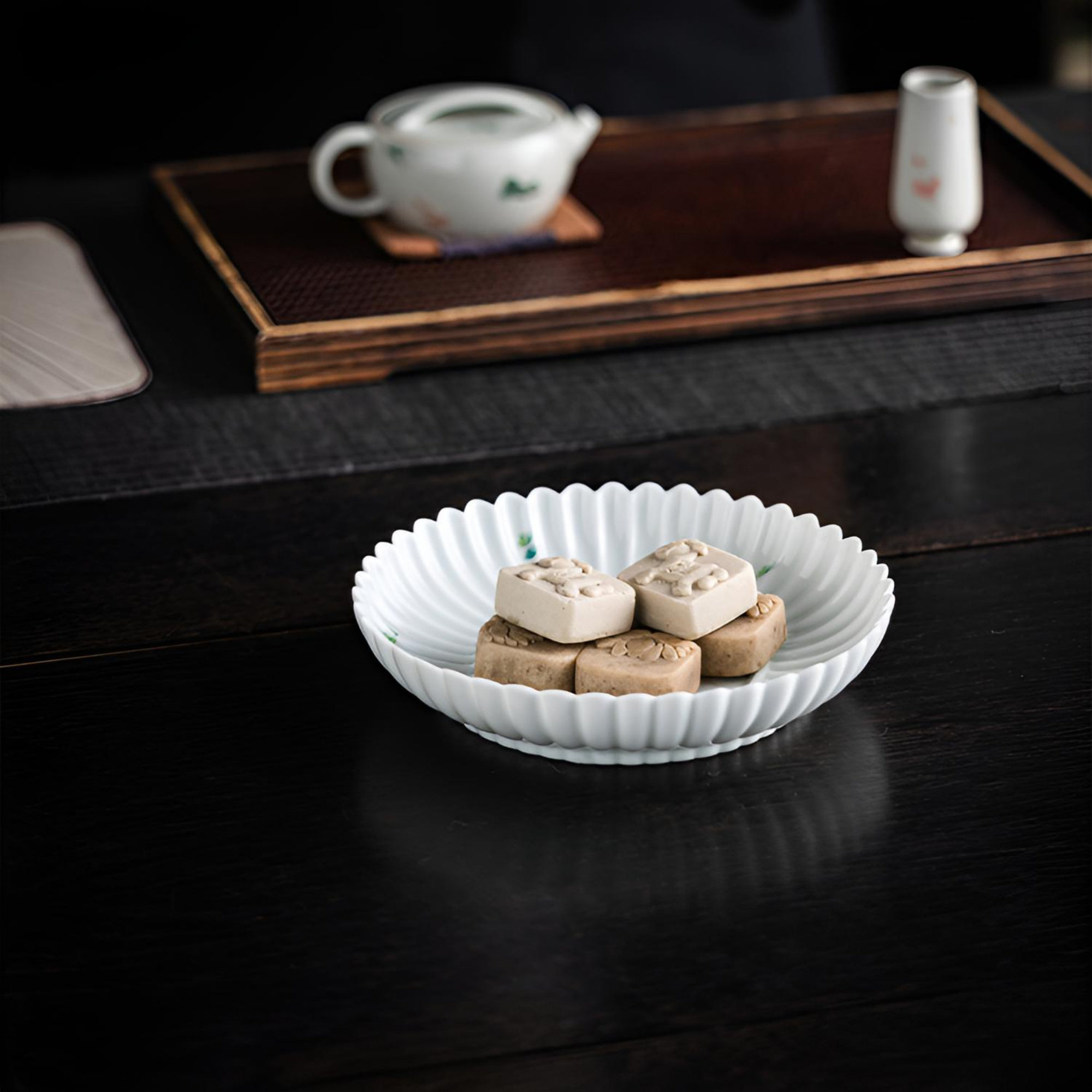 Bay Isle Home™ Hand Drawn Petal Koi Pot Holder - Ceramic Tray, A Warm ...