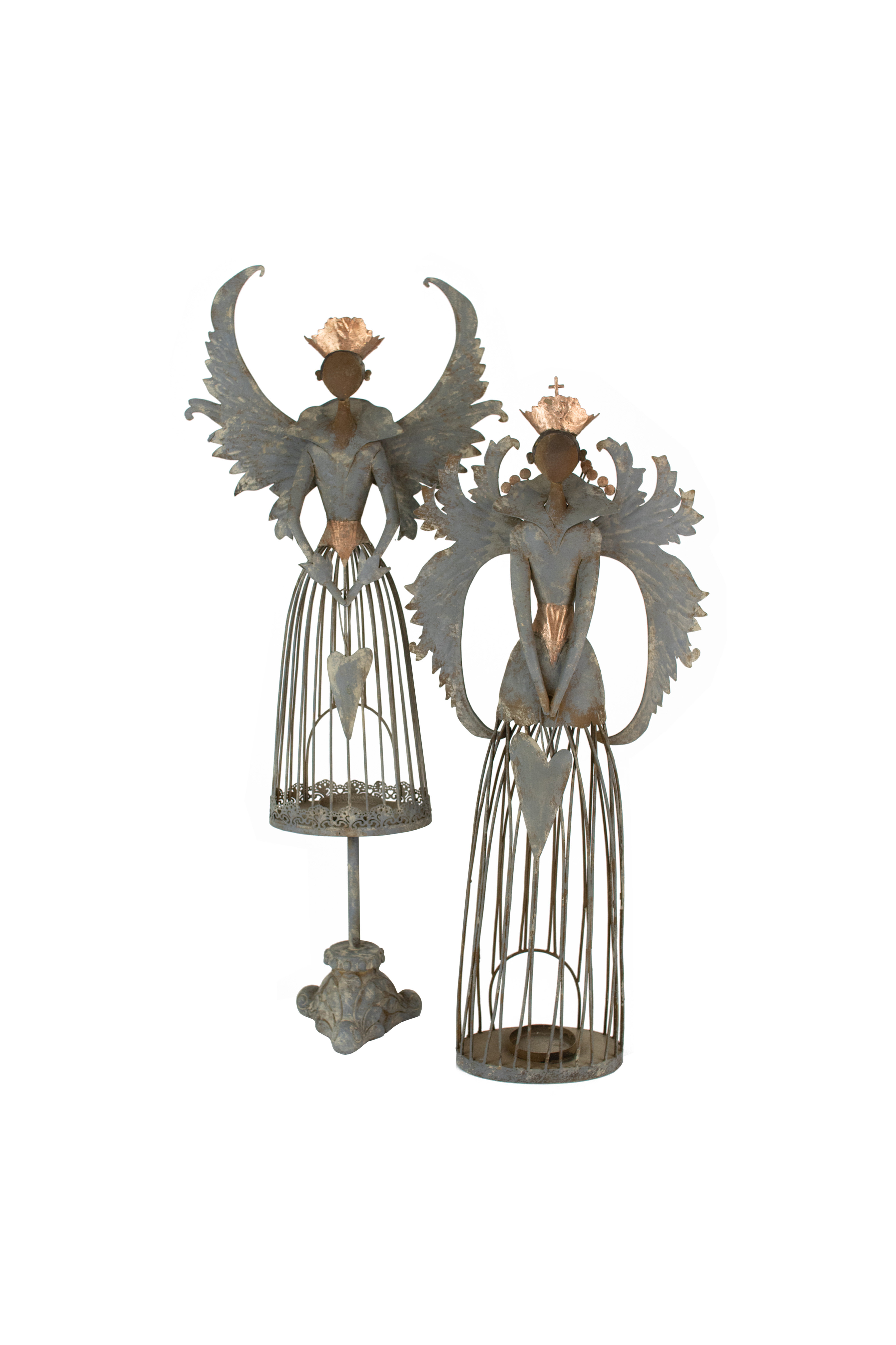 The Holiday Aisle® 2 Piece Metal Christmas Angel Set & Reviews | Wayfair