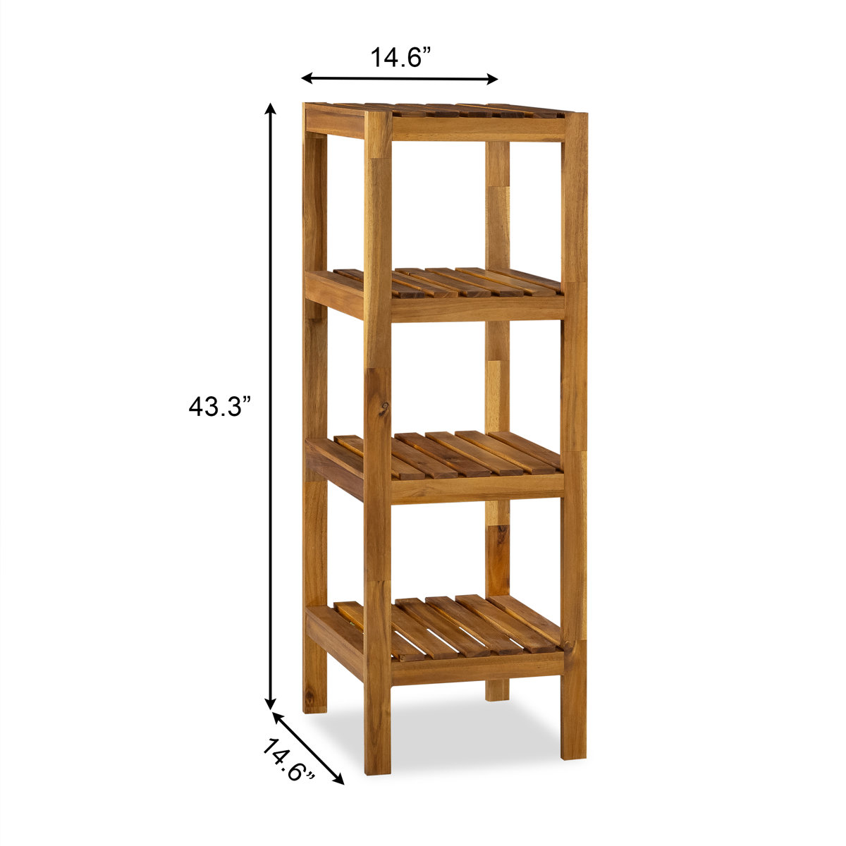 Winston Porter 4-tier Acacia Wood Conner Rack & Reviews | Wayfair