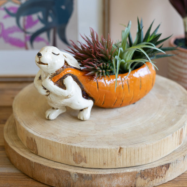 Trinx Jiovany Handmade Ceramic Statue Planter | Wayfair