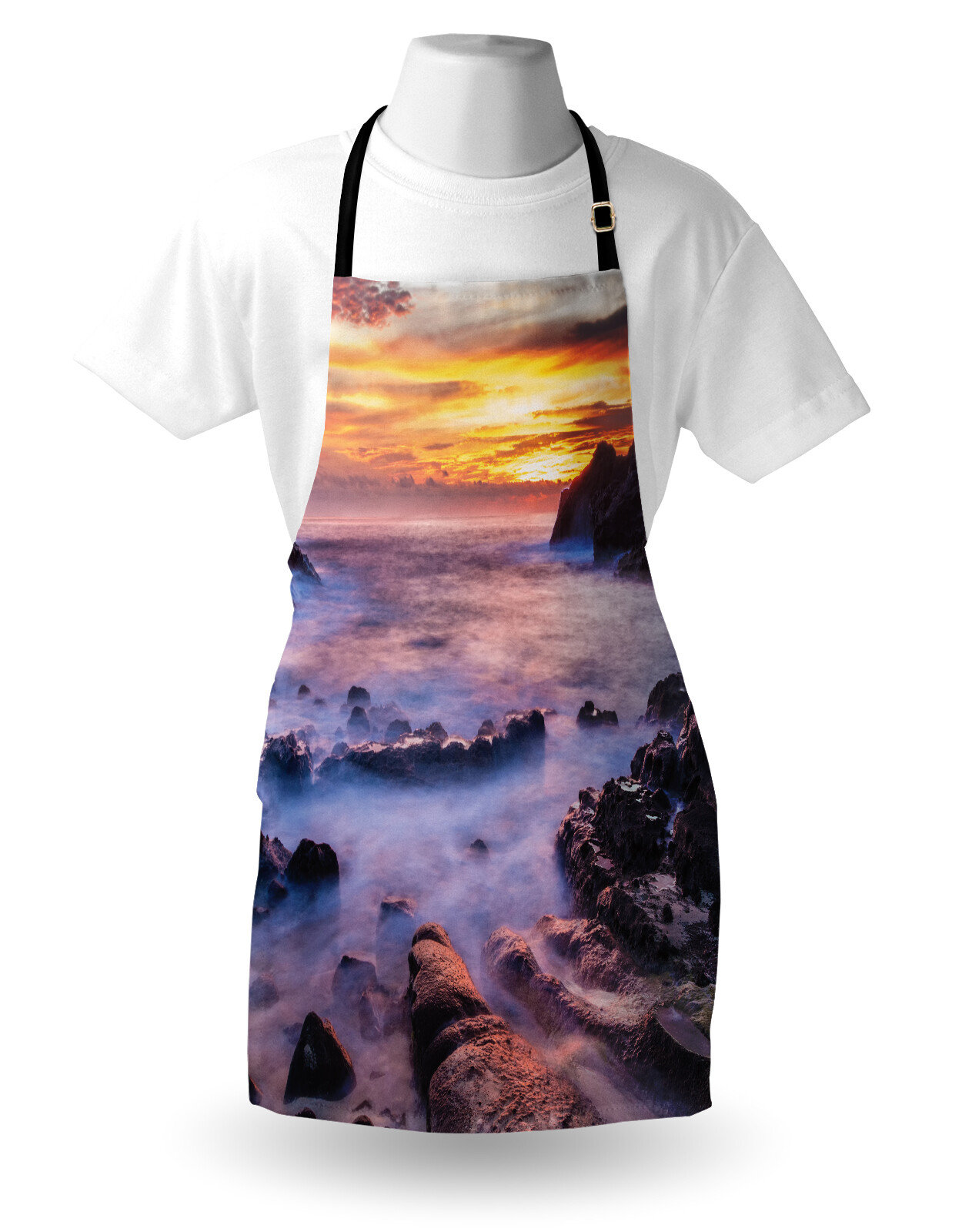 One Allium Way® Colorful Apron Unisex Sunrise Halona Beach Adult Size ...