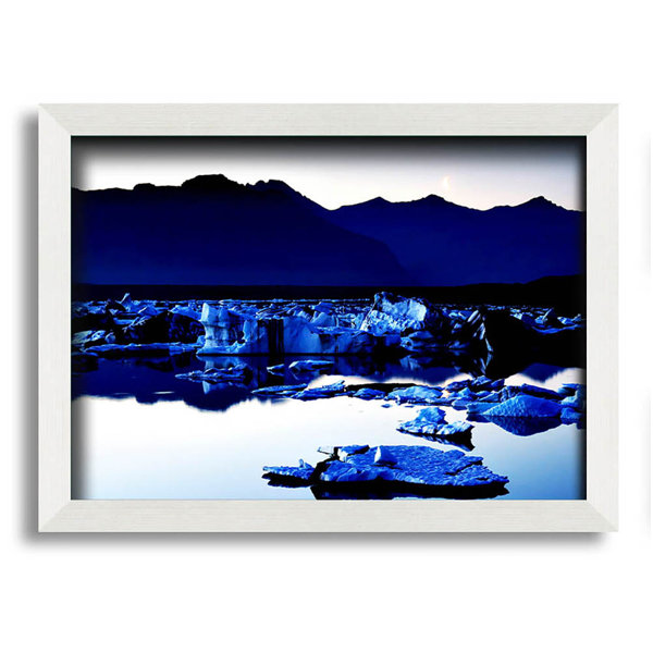 Highland Dunes Blue Ice Calm Framed Print Wall Art | Wayfair.co.uk