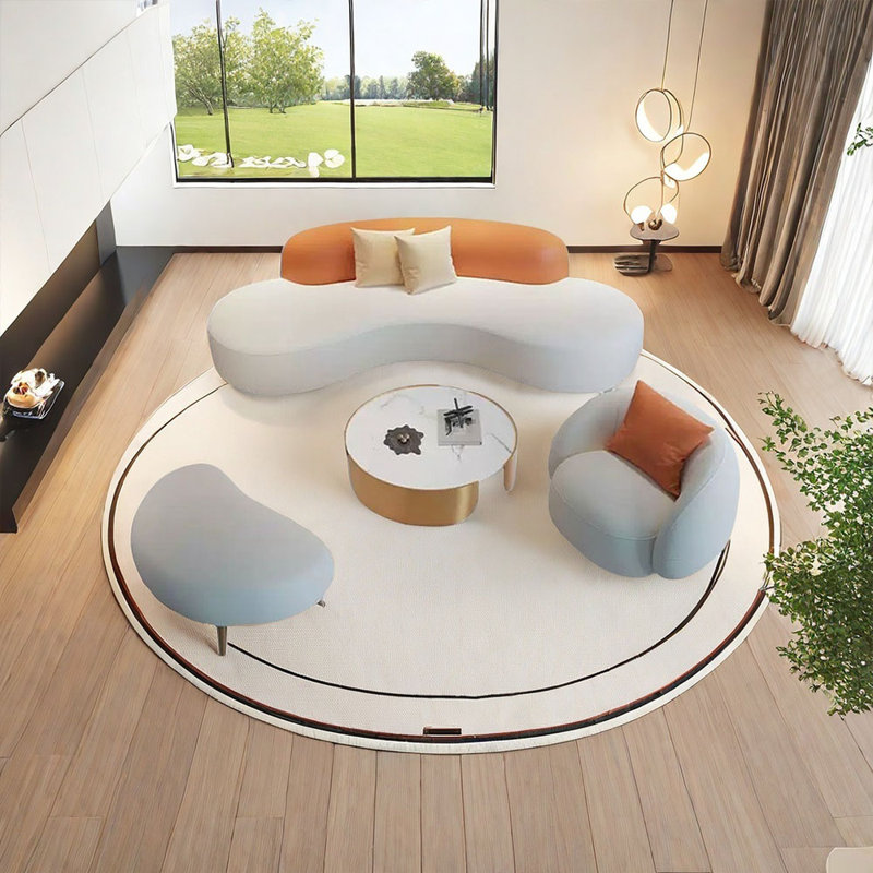 Walkoly Semi-circle light luxury arc sofa | Wayfair