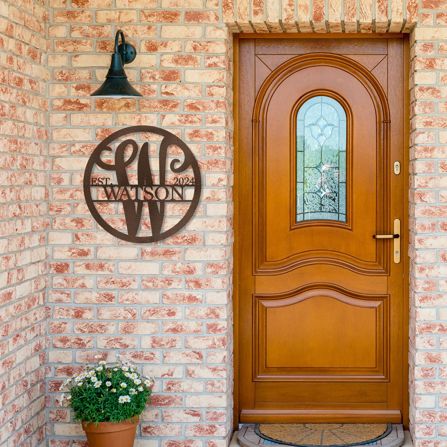 SIGNLEADER Custom Metal Name Sign Metal Wall Art Split Letter Monogram ...