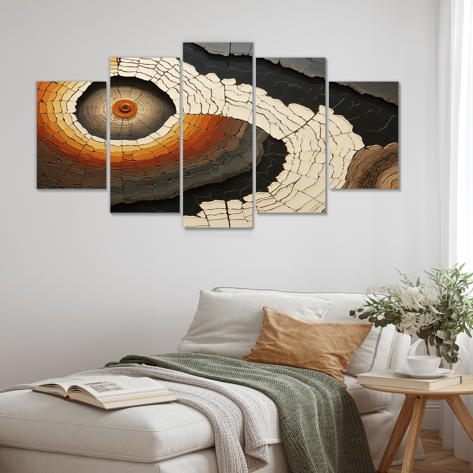 Ivy Bronx Beige Quartz Mystery Collage - Stone Geode Multipanel Wall ...