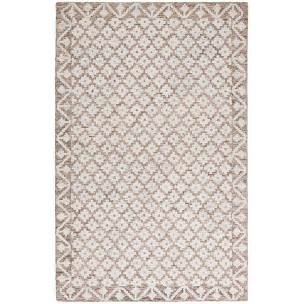 Birch Lane™ Heath Handmade Hand Tufted Beige/White Rug | Wayfair