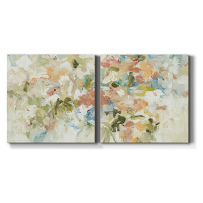 Red Barrel Studio® Floral Blush III Framed On Canvas 2 Pieces Print ...