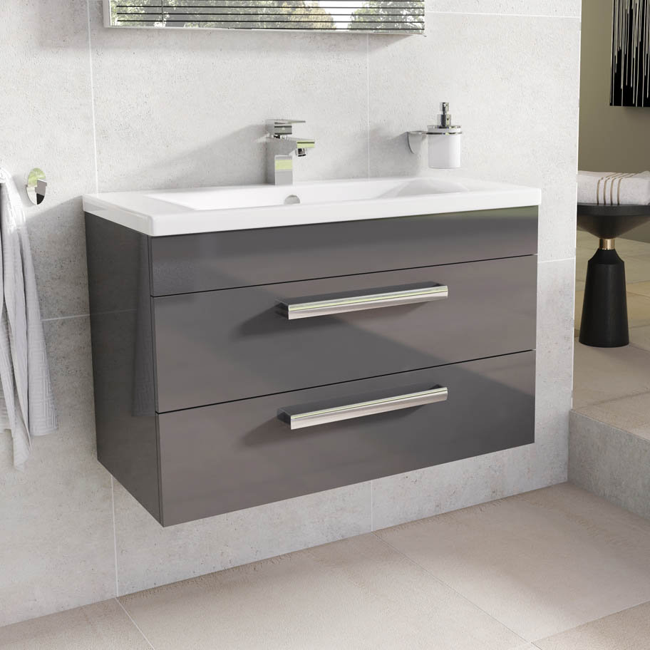 White Stone Whitfield 800mm Wall Mount Vanity Unit & Reviews | Wayfair ...