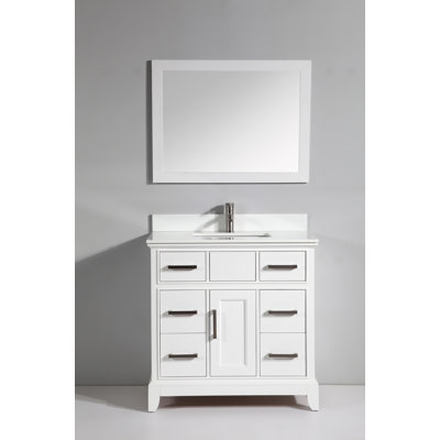Red Barrel Studio® Valor 36'' Single Bathroom Vanity with Engineered ...