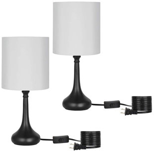 Black White Shade Table Lamps You'll Love | Wayfair