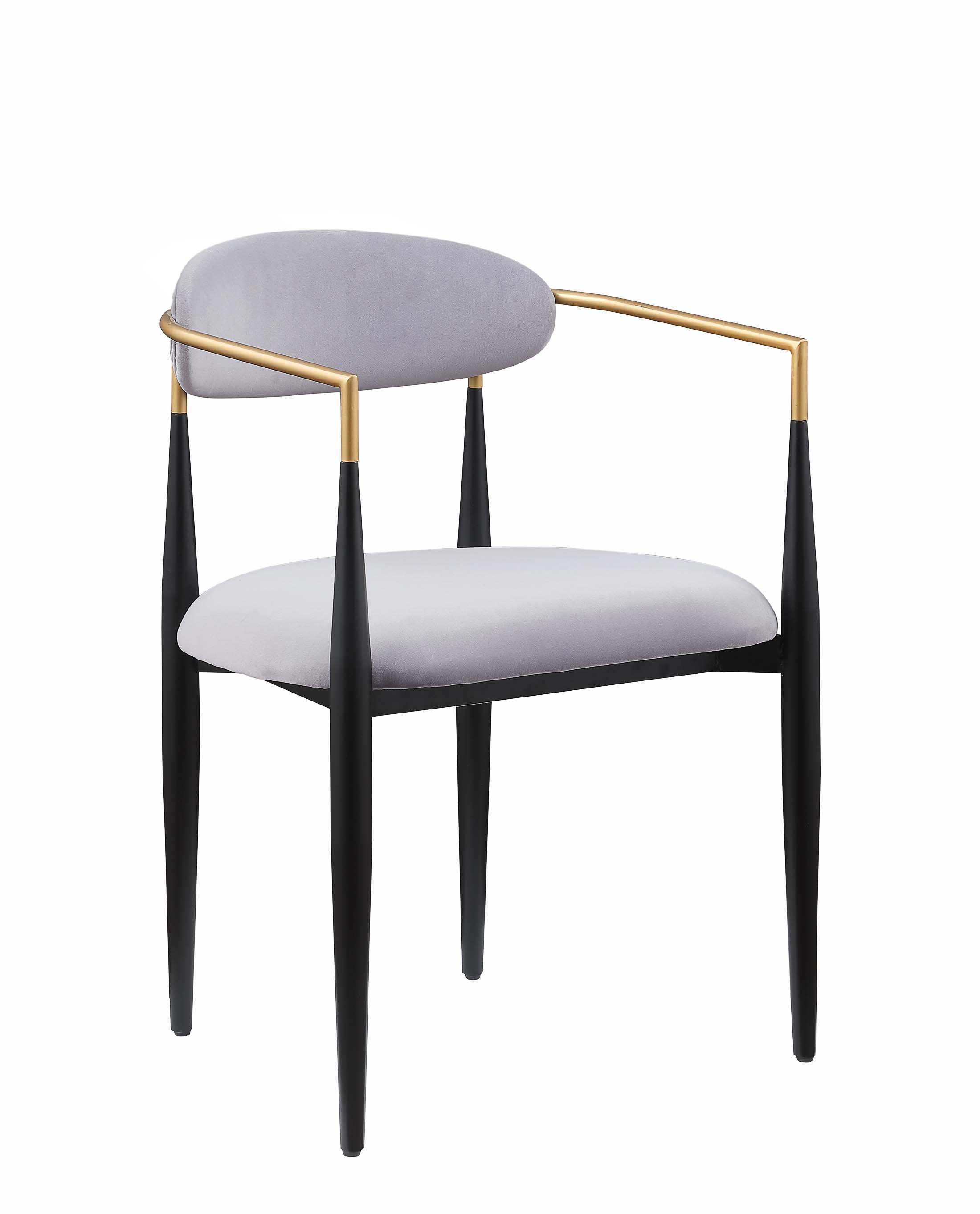 Everly Quinn Modern Contemporary 2pcs Side Chairs Fabric Upholstered ...