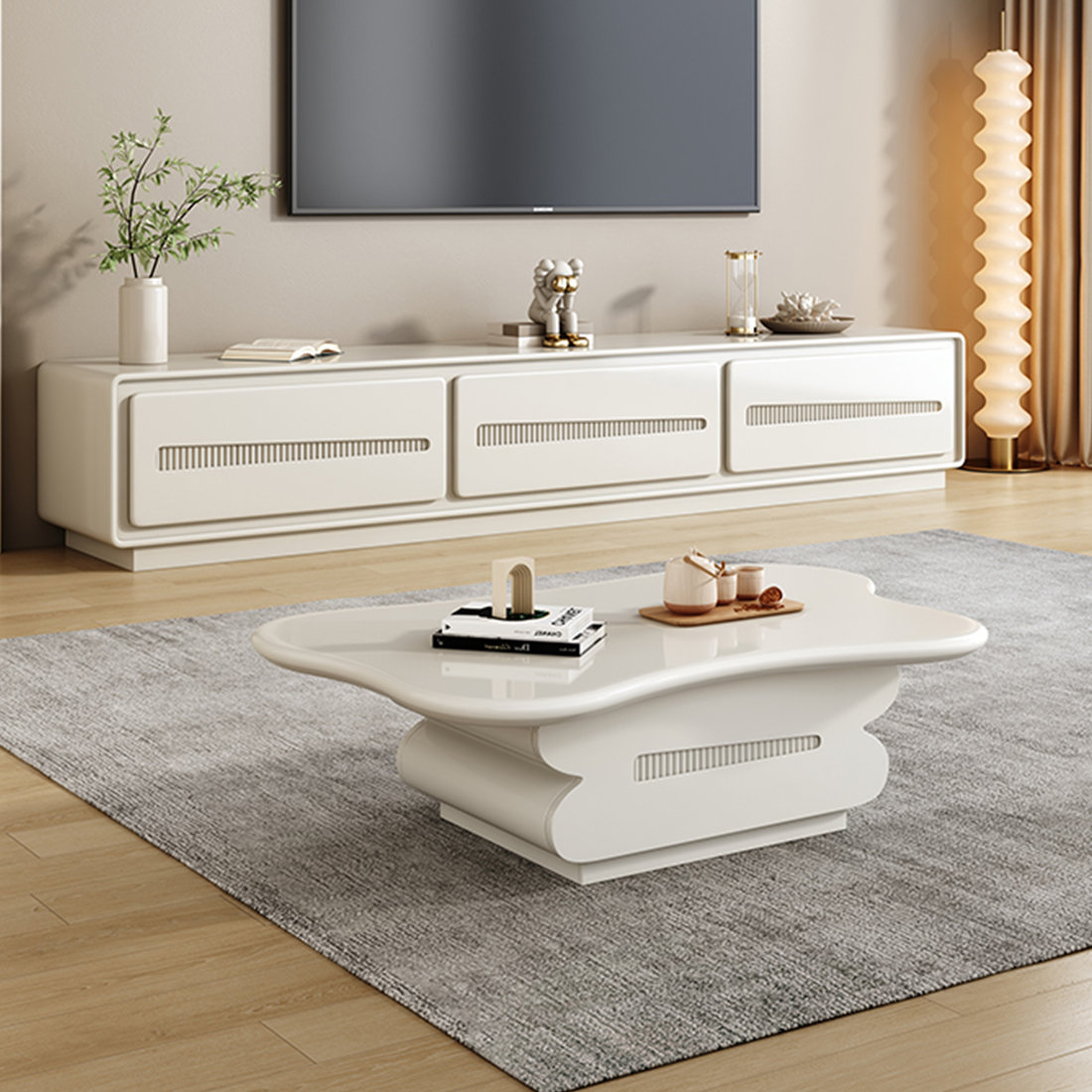 Creature B Comforts French Style TV Stand and Coffee Table Set | Wayfair