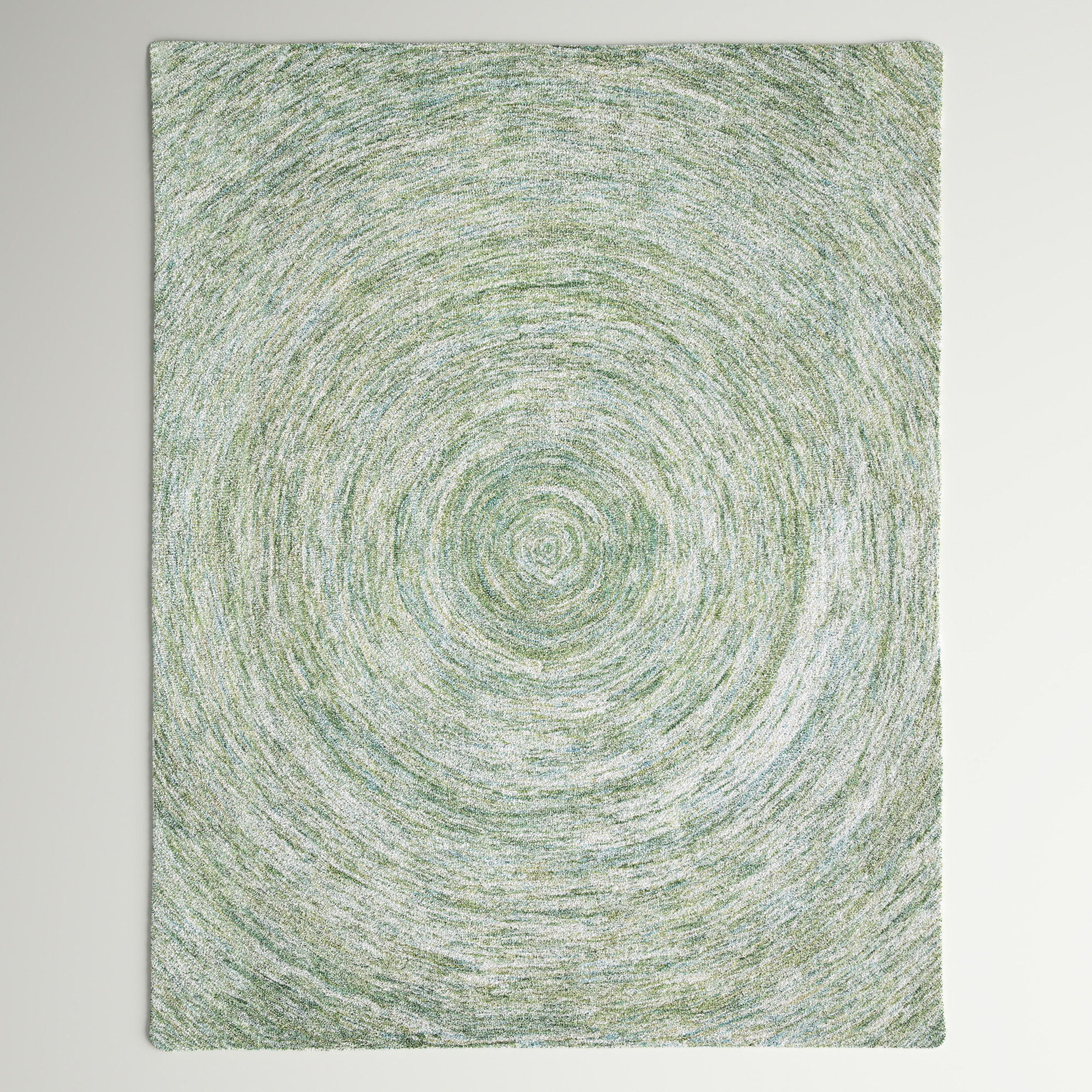 Sand & Stable™ Moneta Abstract Handmade Tufted Wool Sage/Green Area Rug ...
