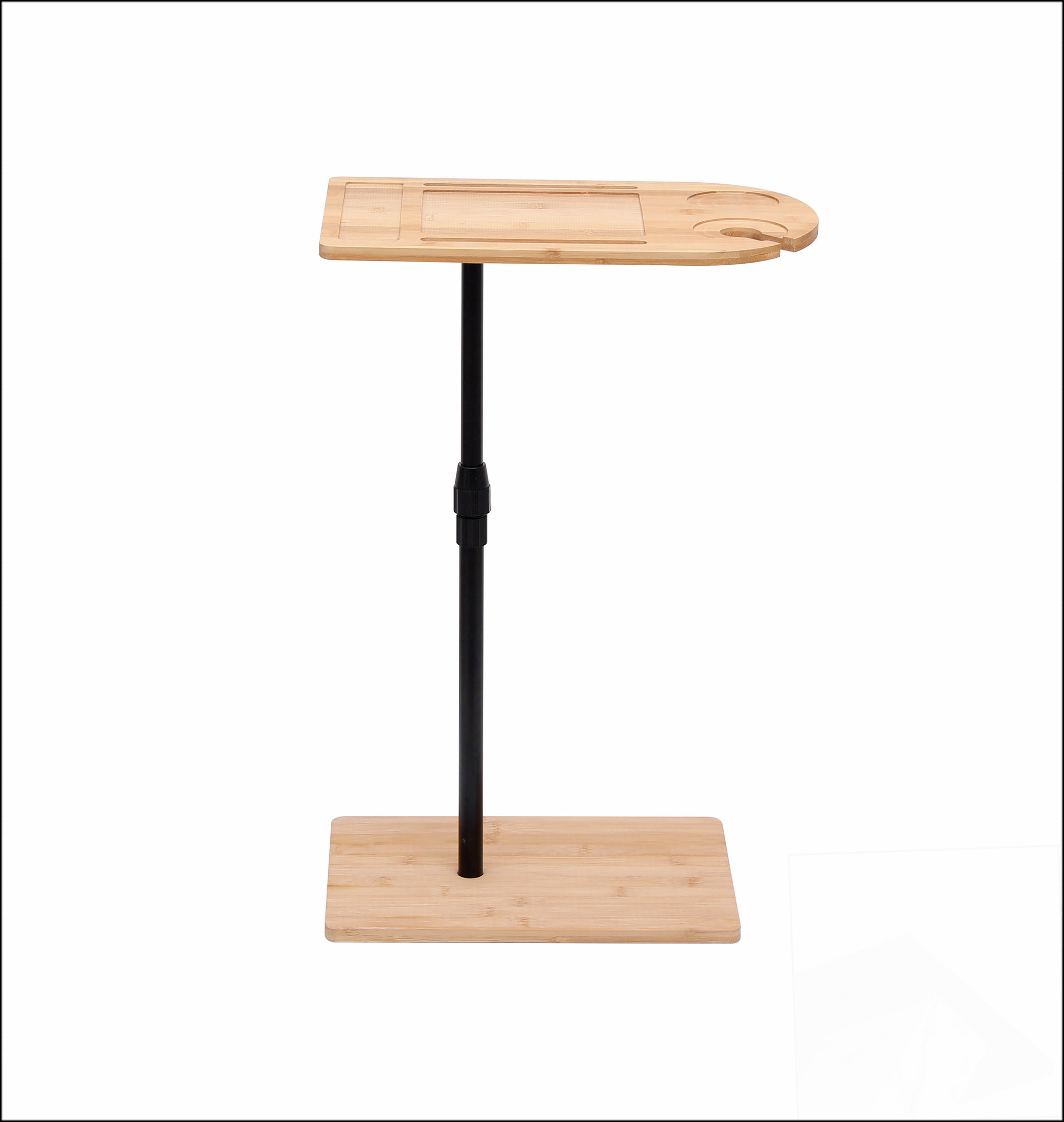 17 Stories Couch Tray Table Bamboo Height Adjustable Side Table for ...