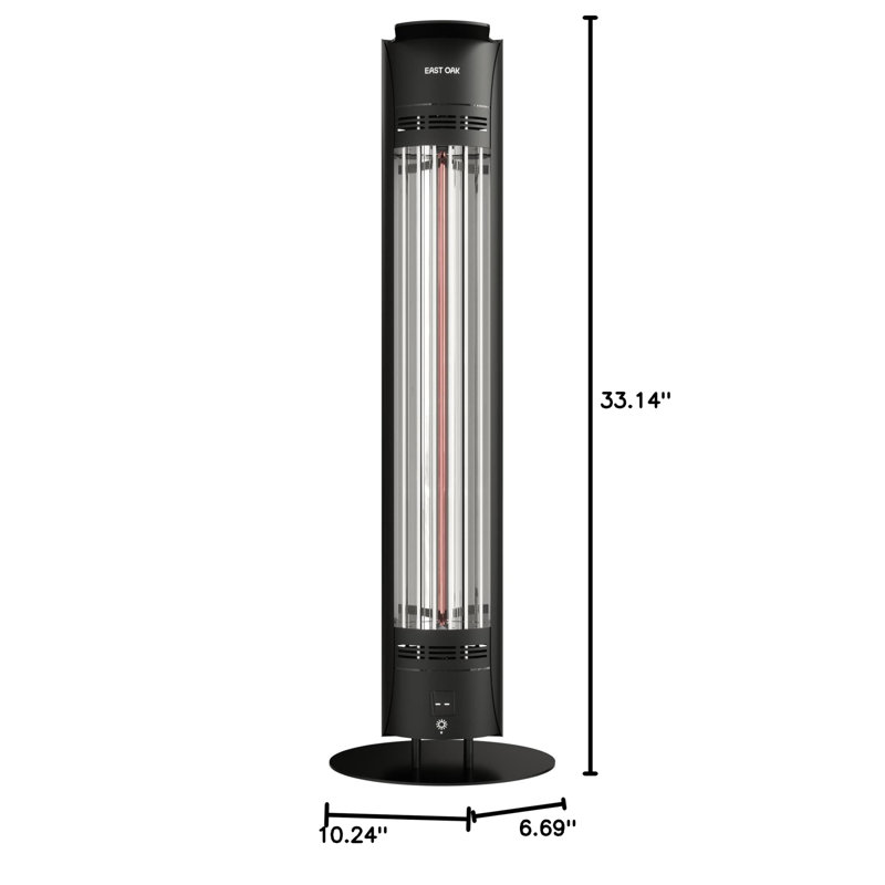 EAST OAK 1500W Portable Outdoor Electric Patio Tower Infrared Heater ...