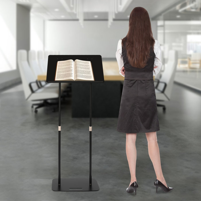 DENFER 31-51" Height Adjustable Podium Stand Presentation Lectern | Wayfair