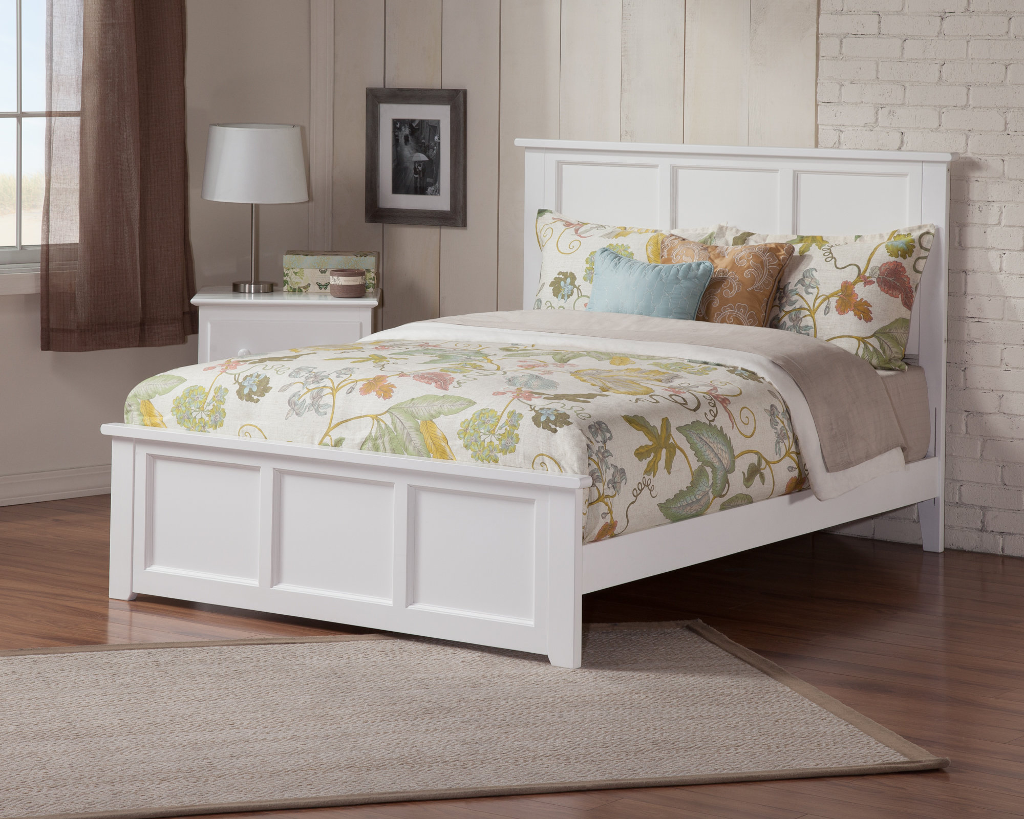 AFI Furnishings Madison Solid Wood Low Profile Platform Bed with ...