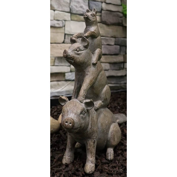 Nichols Bros. Stoneworks Sleeping Pig Statue | Wayfair