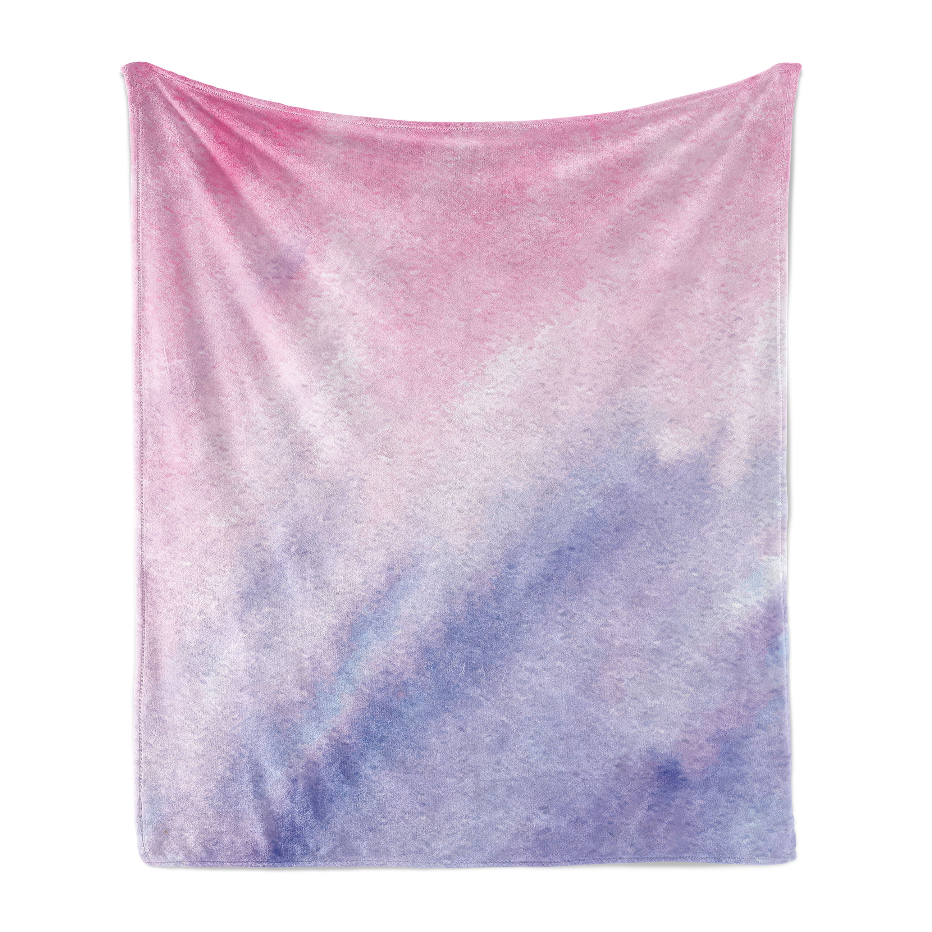 Ambesonne Ombre Pink Fleece Throw Blanket Dreamy Color Changes Pink ...