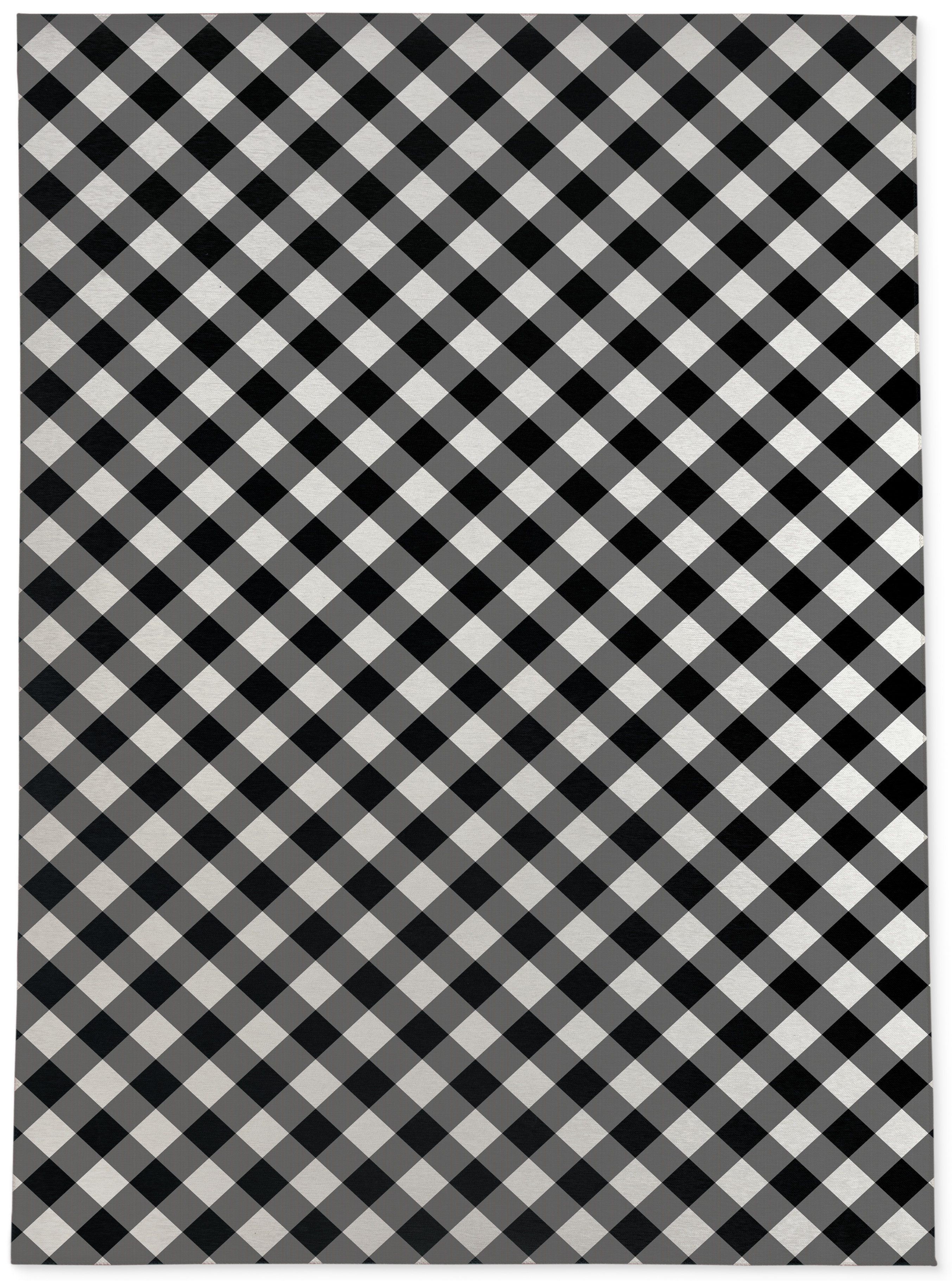 Millwood Pines Prestridge Plaid Charcoal/White Area Rug & Reviews | Wayfair