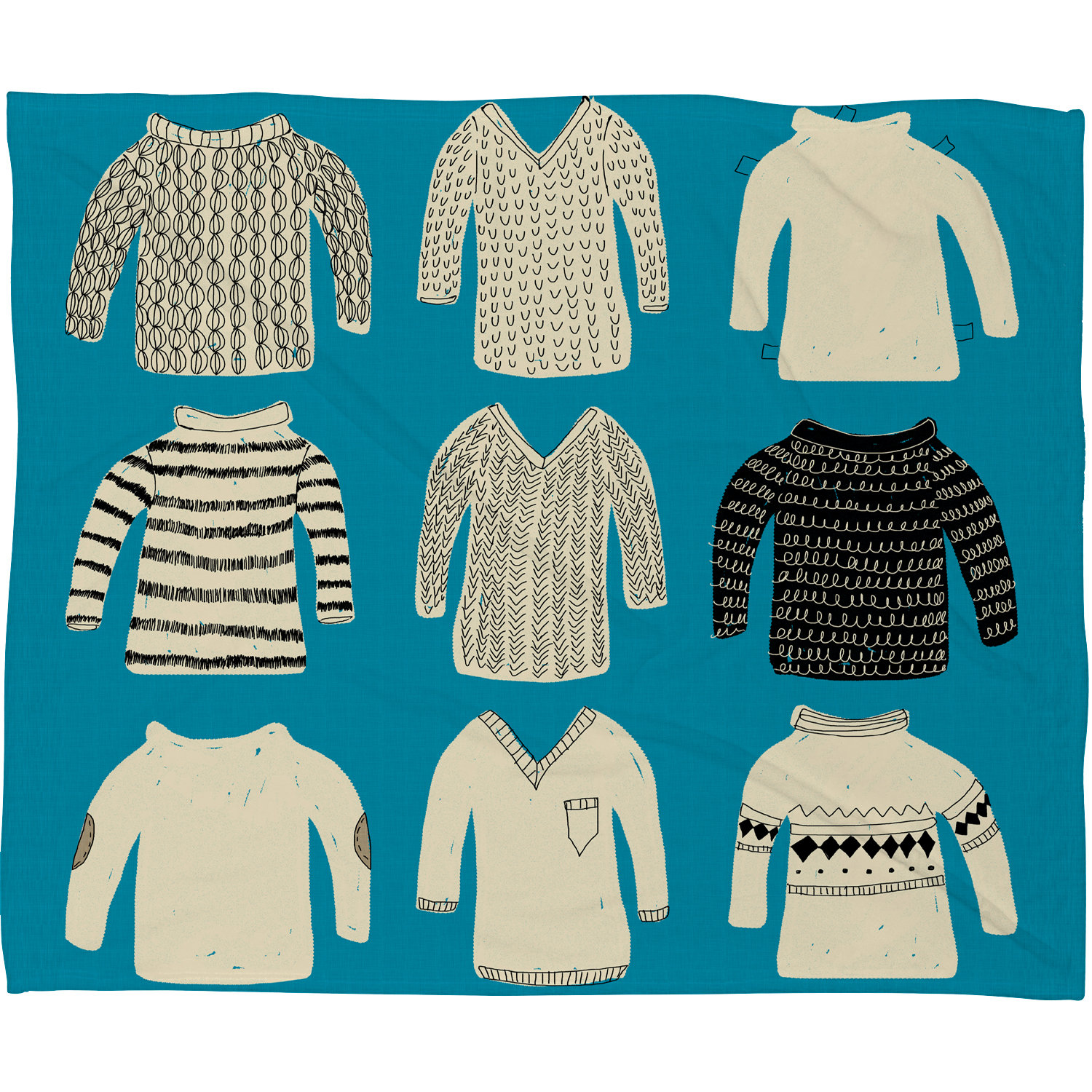 Deny Designs Sweaters Plush Fleece Throw | Wayfair