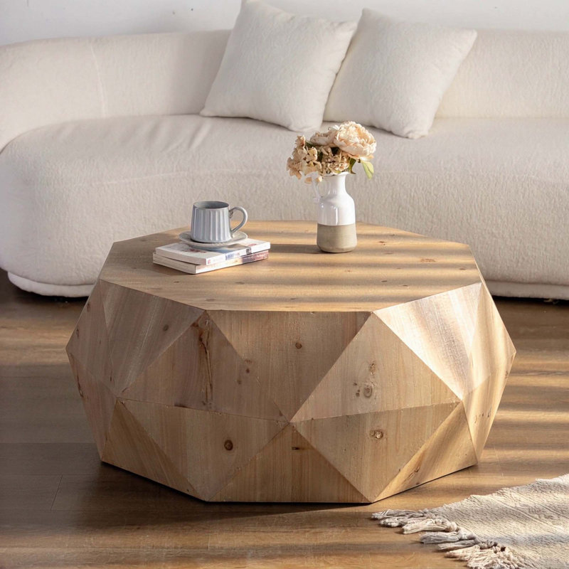 Latitude Run® 38"Three-Dimensional American Retro Style Coffee Table ...