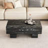 Ivy Bronx Modern Simple Marble Texture MDF Coffee Table - 43.3"X21.6 ...