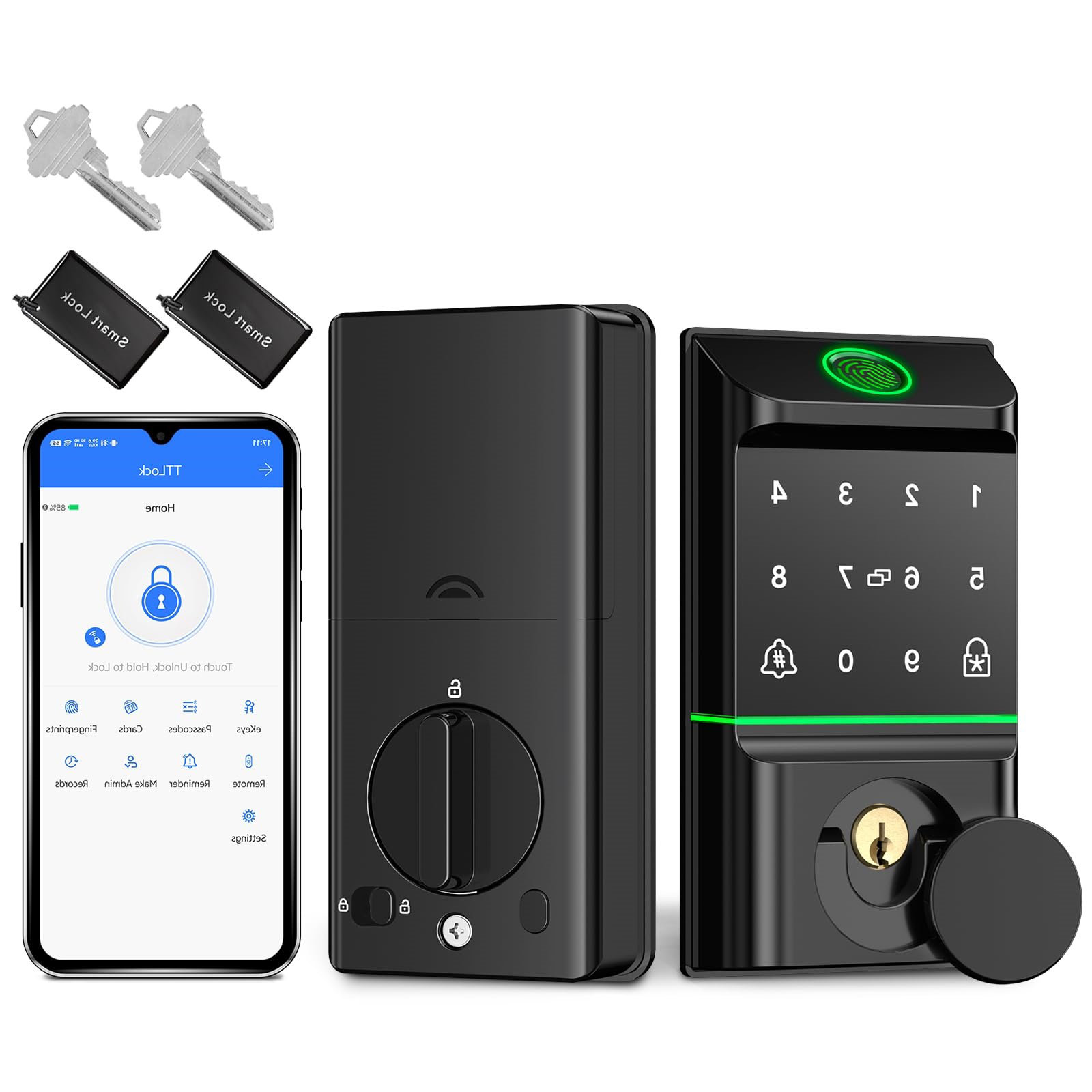 ARMIJU Smart Lock Keyless Entry with Fingerprint and App Control | Wayfair