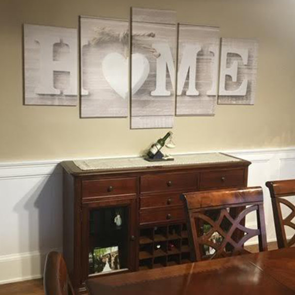 Gracie Oaks Love Sanctuary - 5 Piece Unframed Graphic Art on Canvas (No ...