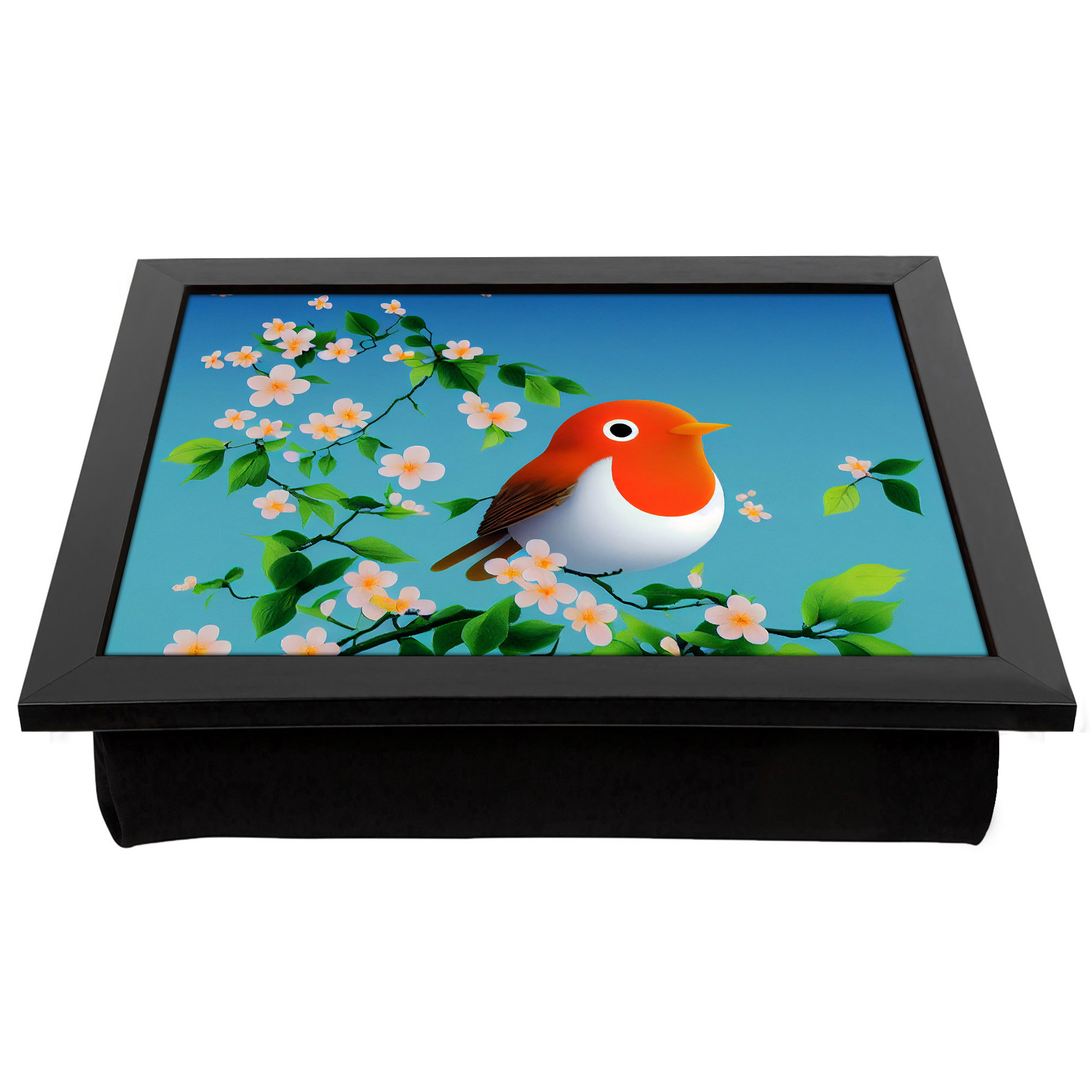 17 Stories Radiant Robin Bird Lap Tray with Cushion | Wayfair.co.uk