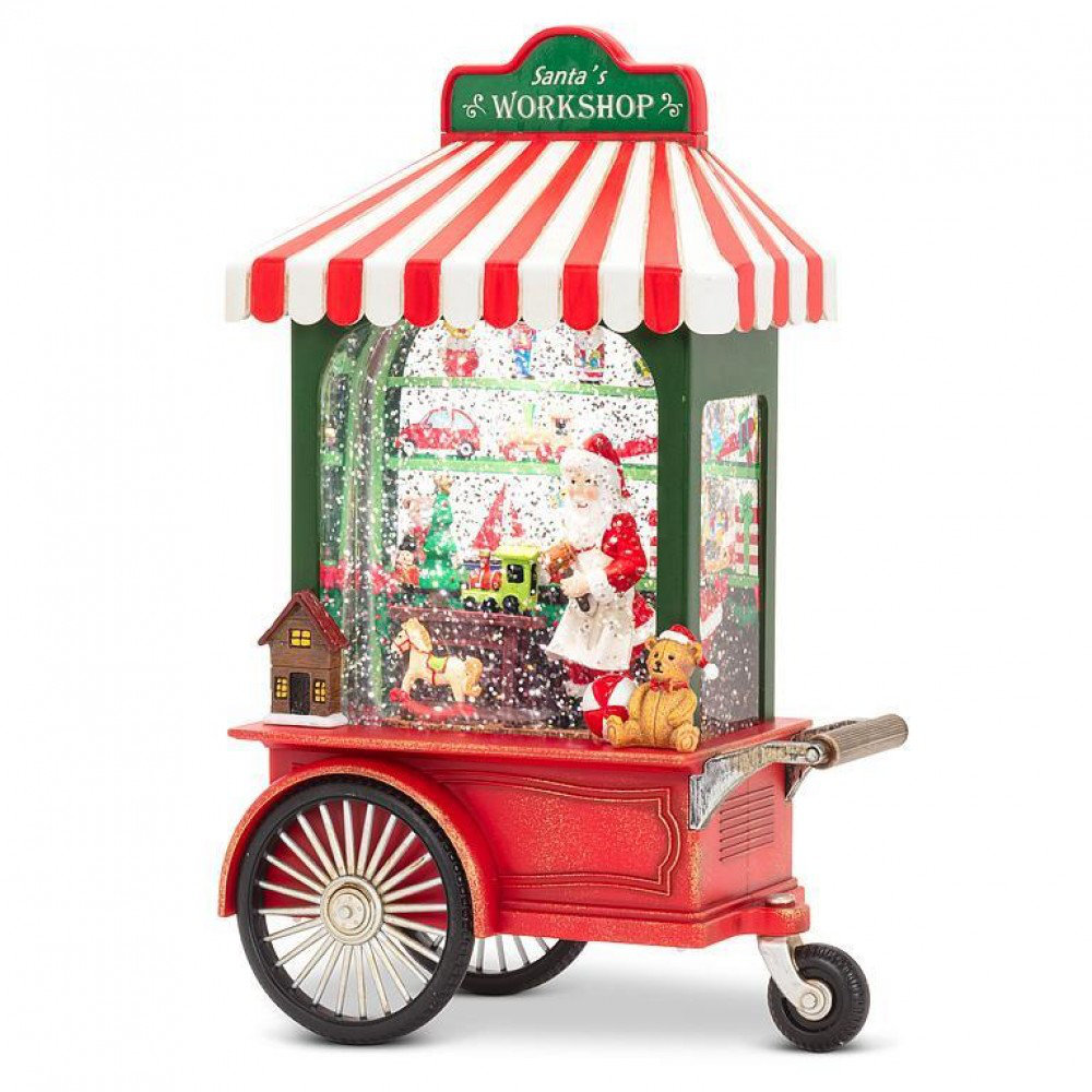 The Holiday Aisle® SantaxxxS Workshop Cart In Glitter Led Lantern | Wayfair