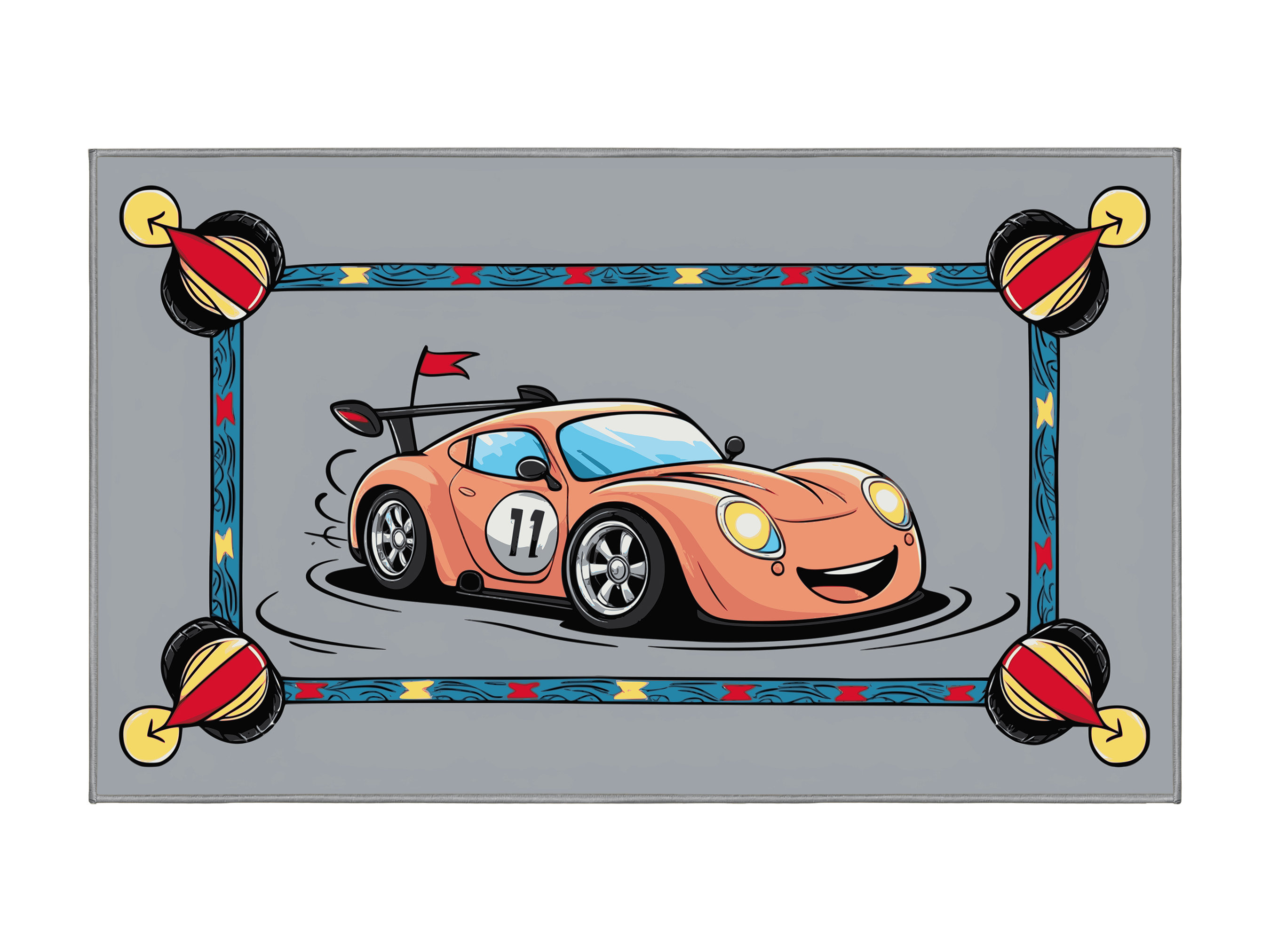 Dakota Fields Washable Cars Plane Train Kids Rug | Wayfair