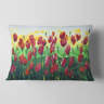 Design Art Landscape Wild Poppies Field Panorama Lumbar Pillow | Wayfair