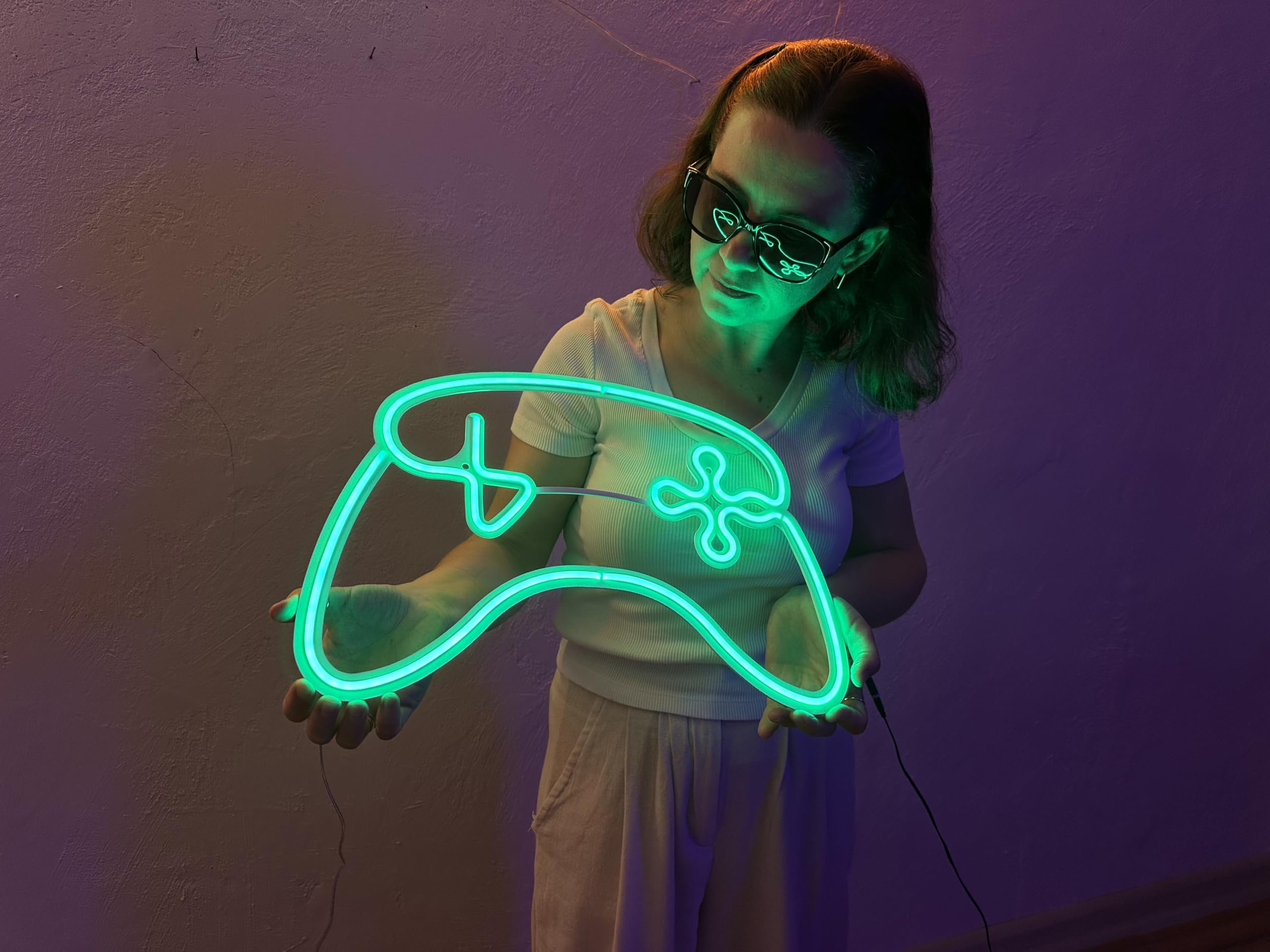 Trinx Game Consol Metal Neon Sign, Neon Sign, Modern Gamer Room Decor ...