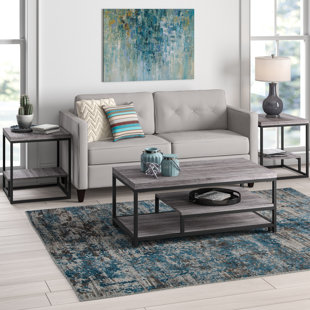 3 Piece Set Grey Coffee Table Sets You'll Love | Wayfair
